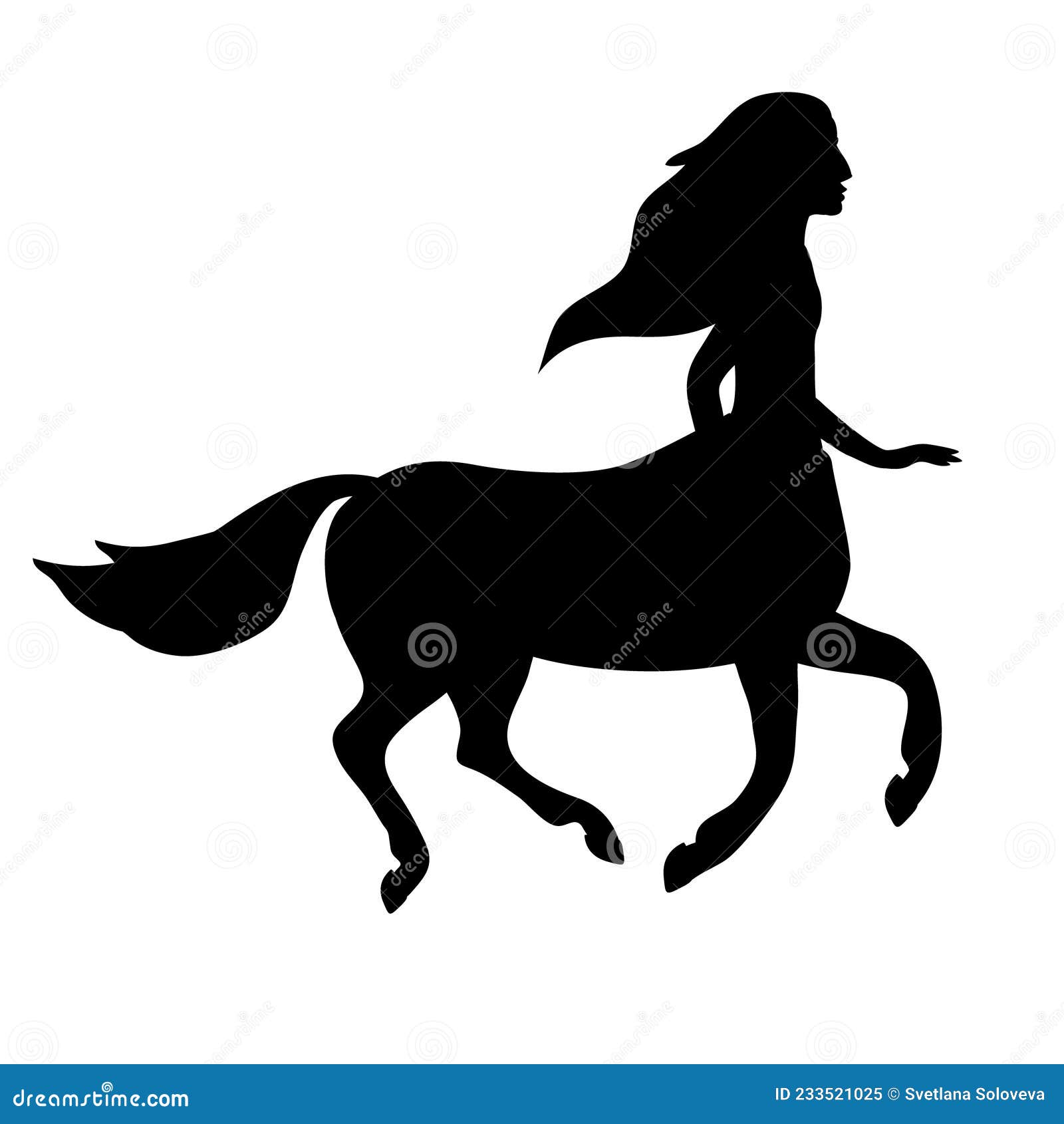 Silueta De Centauro Plano Vectorial Ilustración del Vector ...