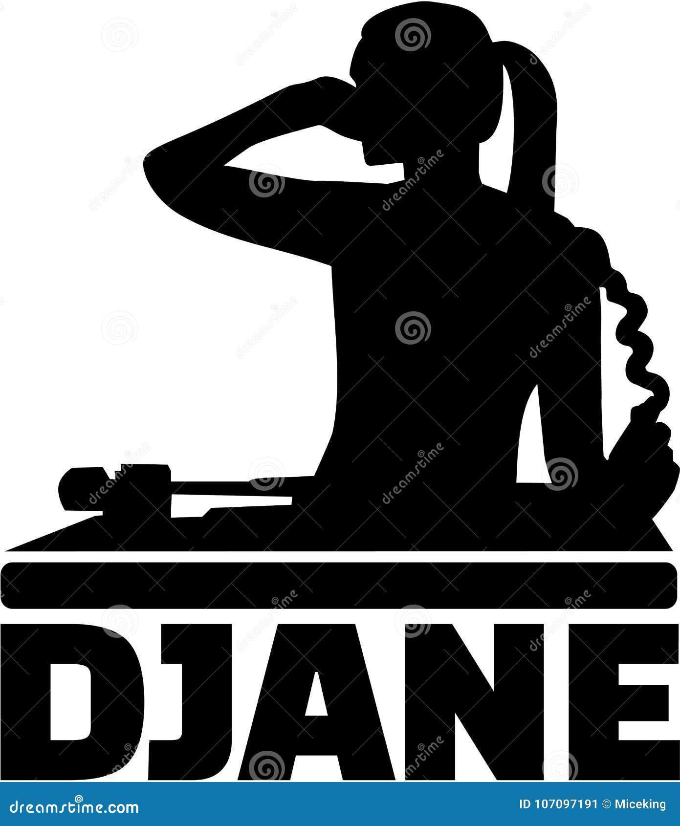 Silueta de Djane ilustración del vector. Ilustración de expediente ...