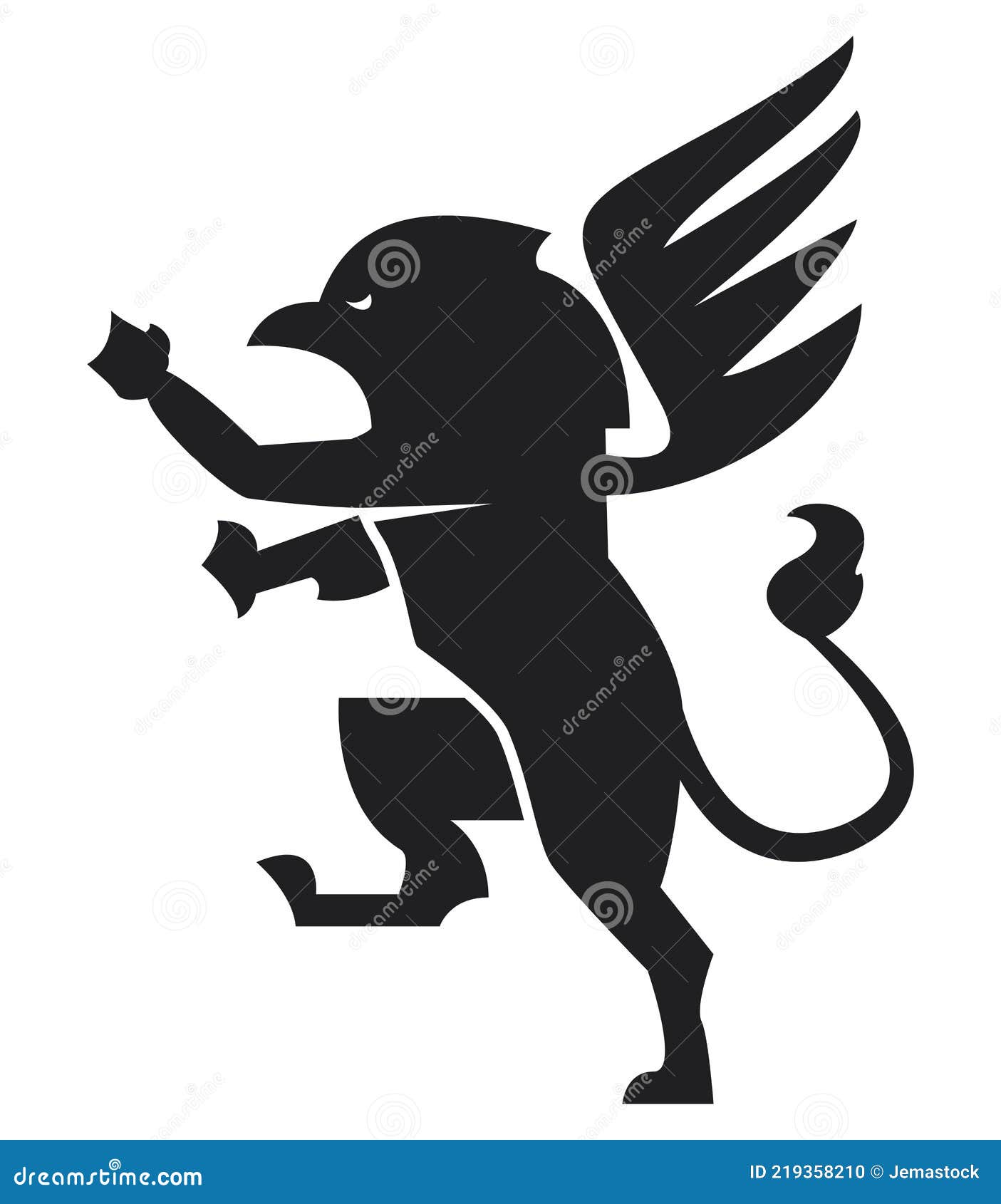 Silueta de emblema griffin ilustración del vector. Ilustración de ...