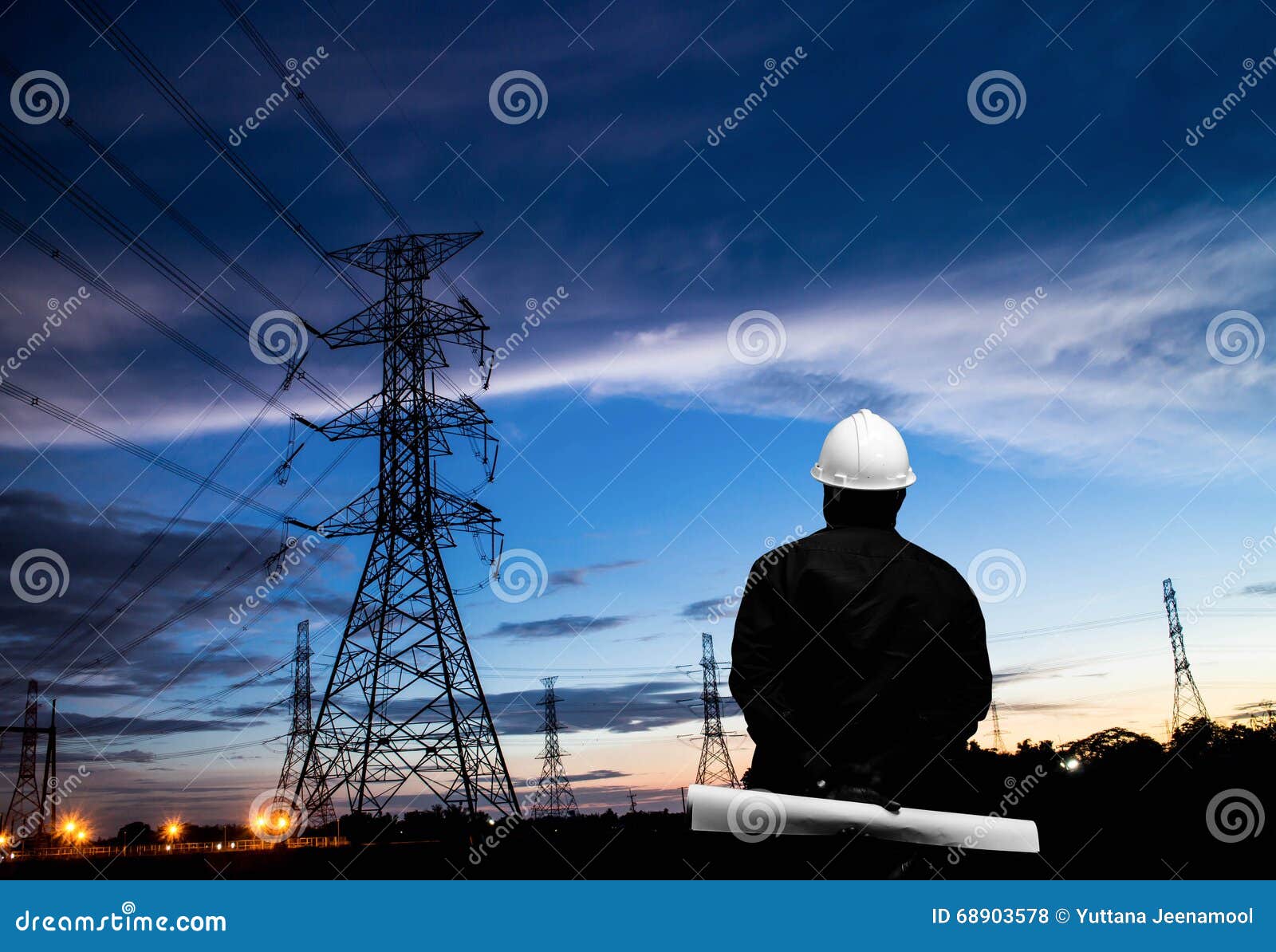 Silueta de ingenieros foto de archivo. Imagen de industrial - 68903578