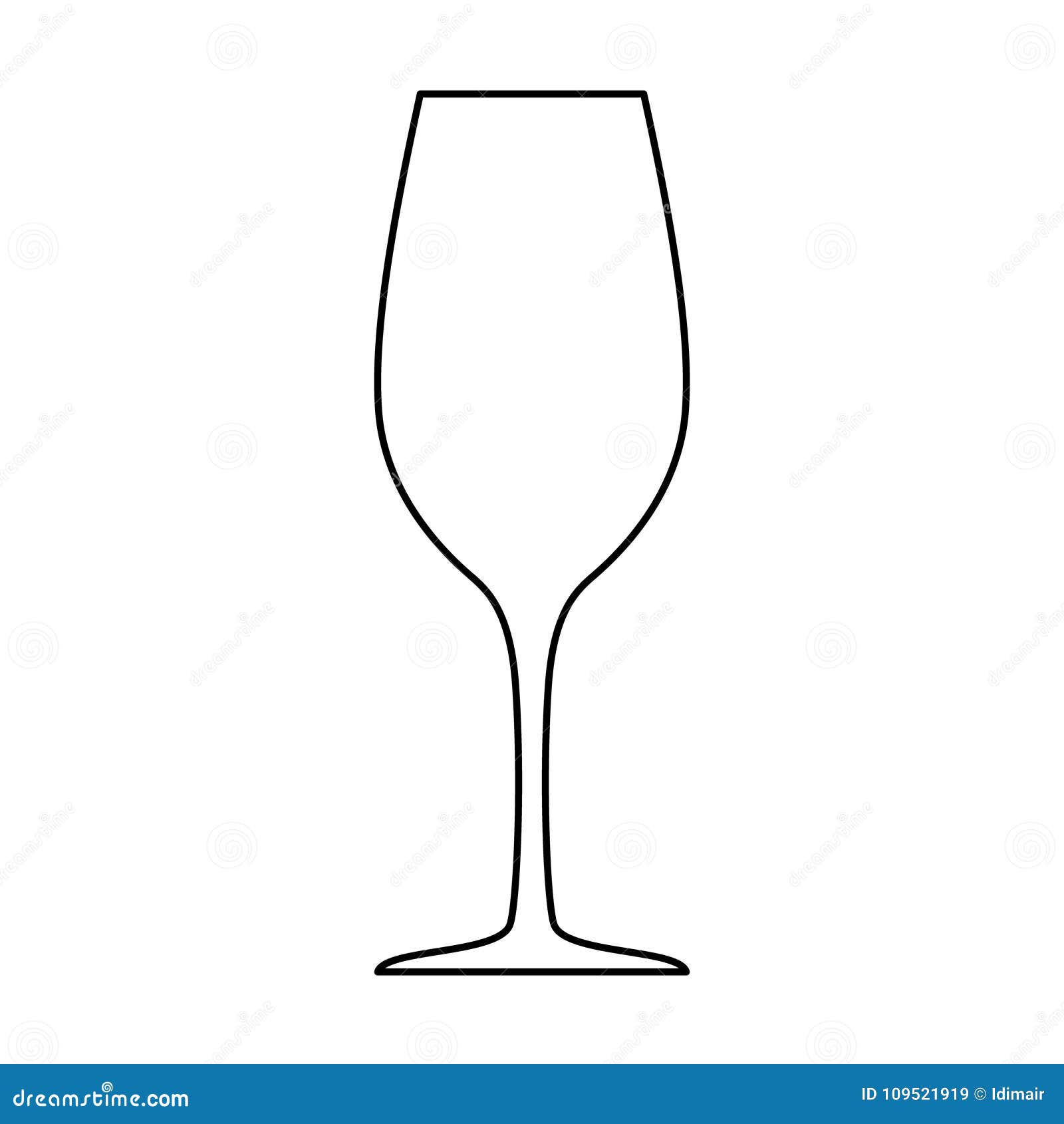 Silueta De La Copa Aislada En El Fondo Blanco Vector Ilustración del ...