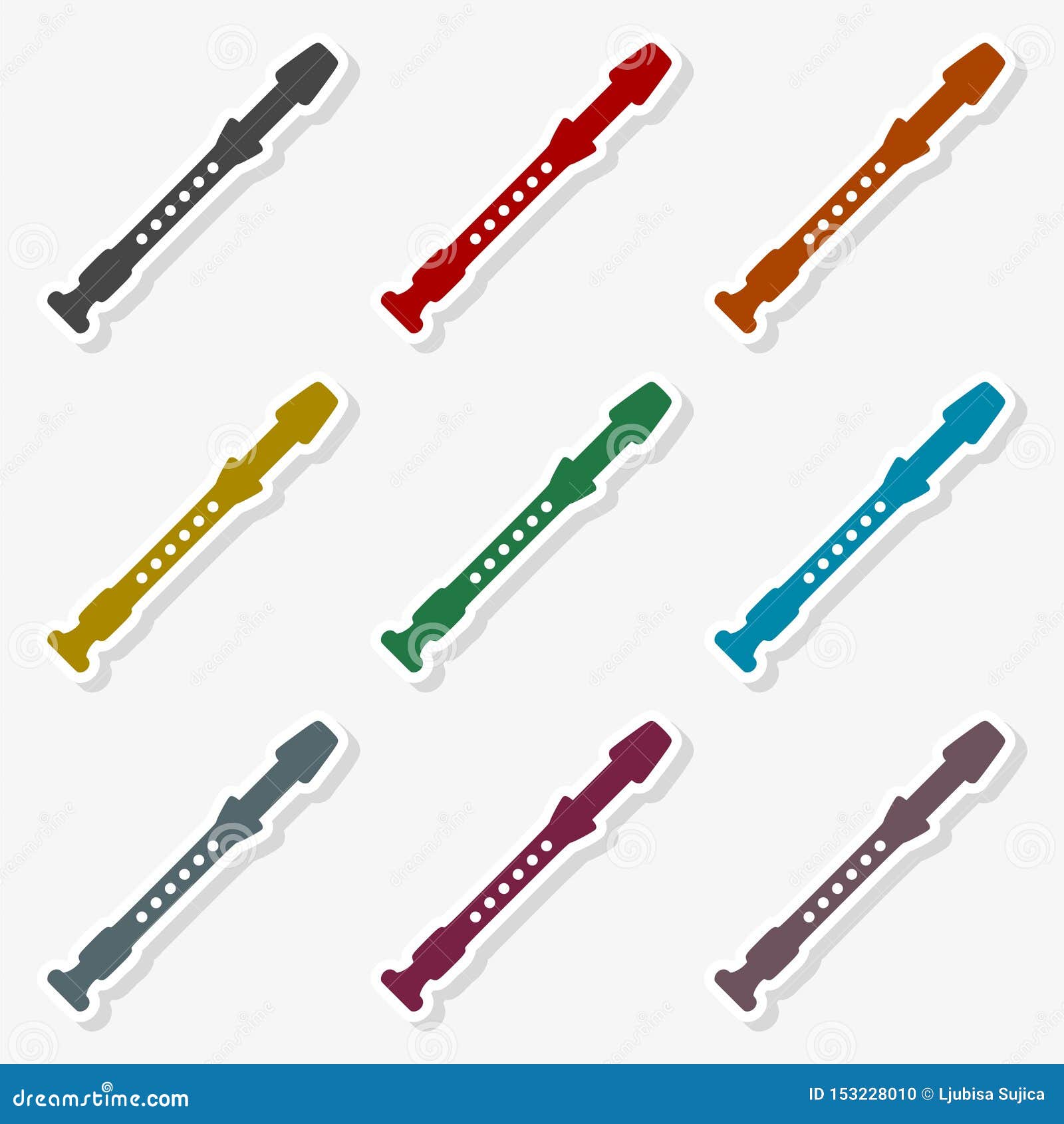 Silueta De La Flauta - Ejemplo Ilustración del Vector - Ilustración de ...