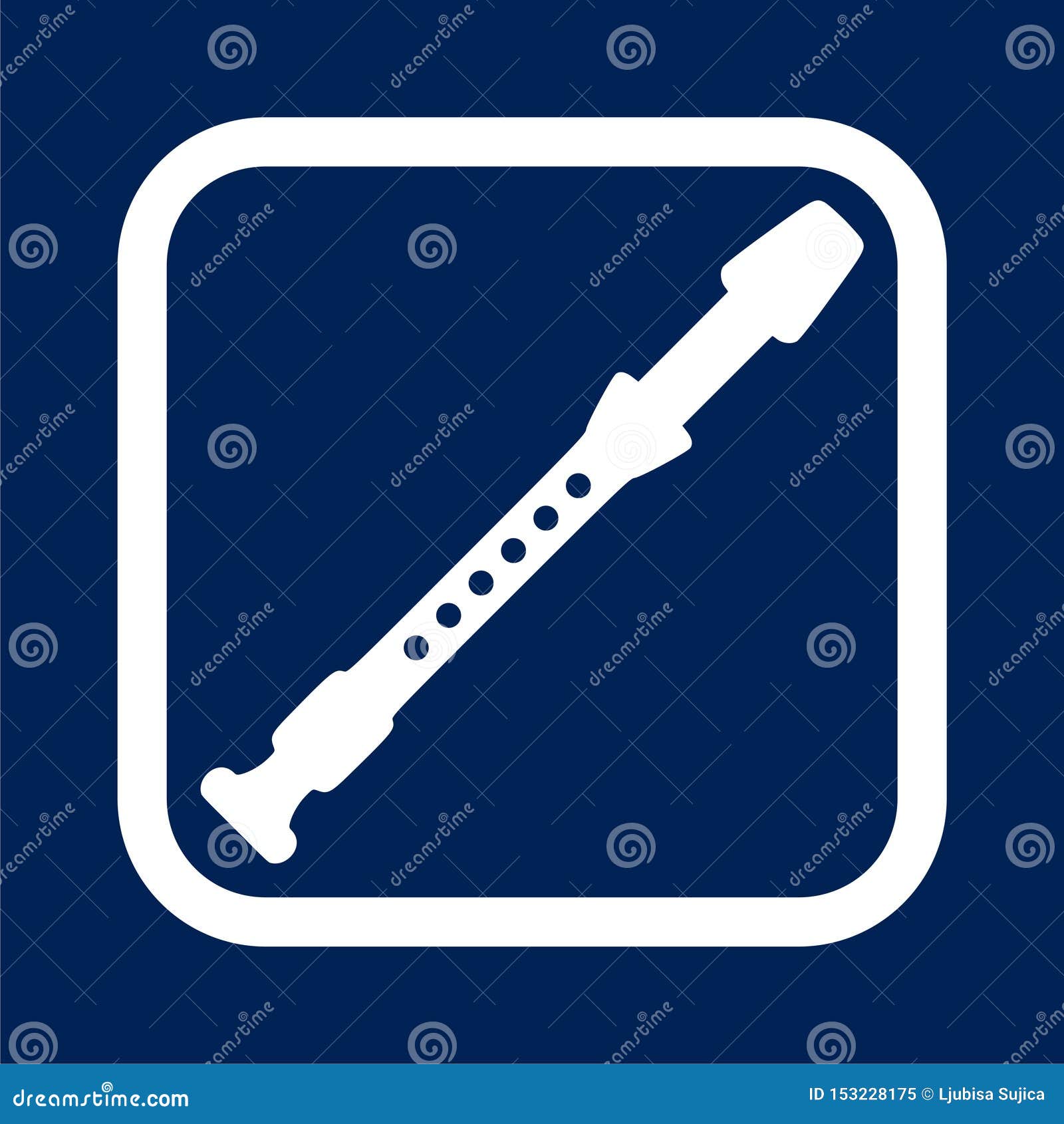 Silueta De La Flauta - Ejemplo Ilustración del Vector - Ilustración de ...