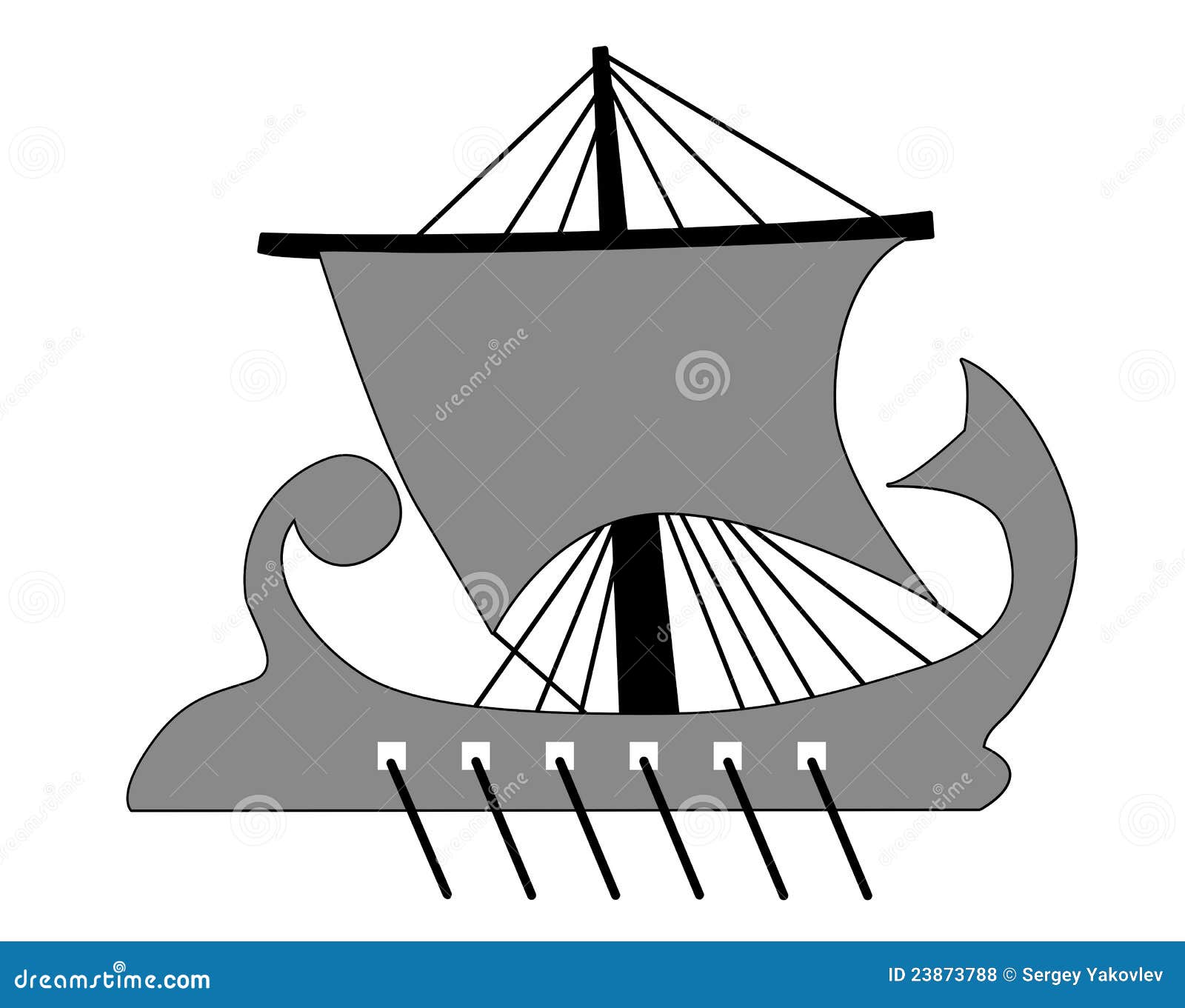 Silueta de la galera ilustración del vector. Ilustración de gente ...