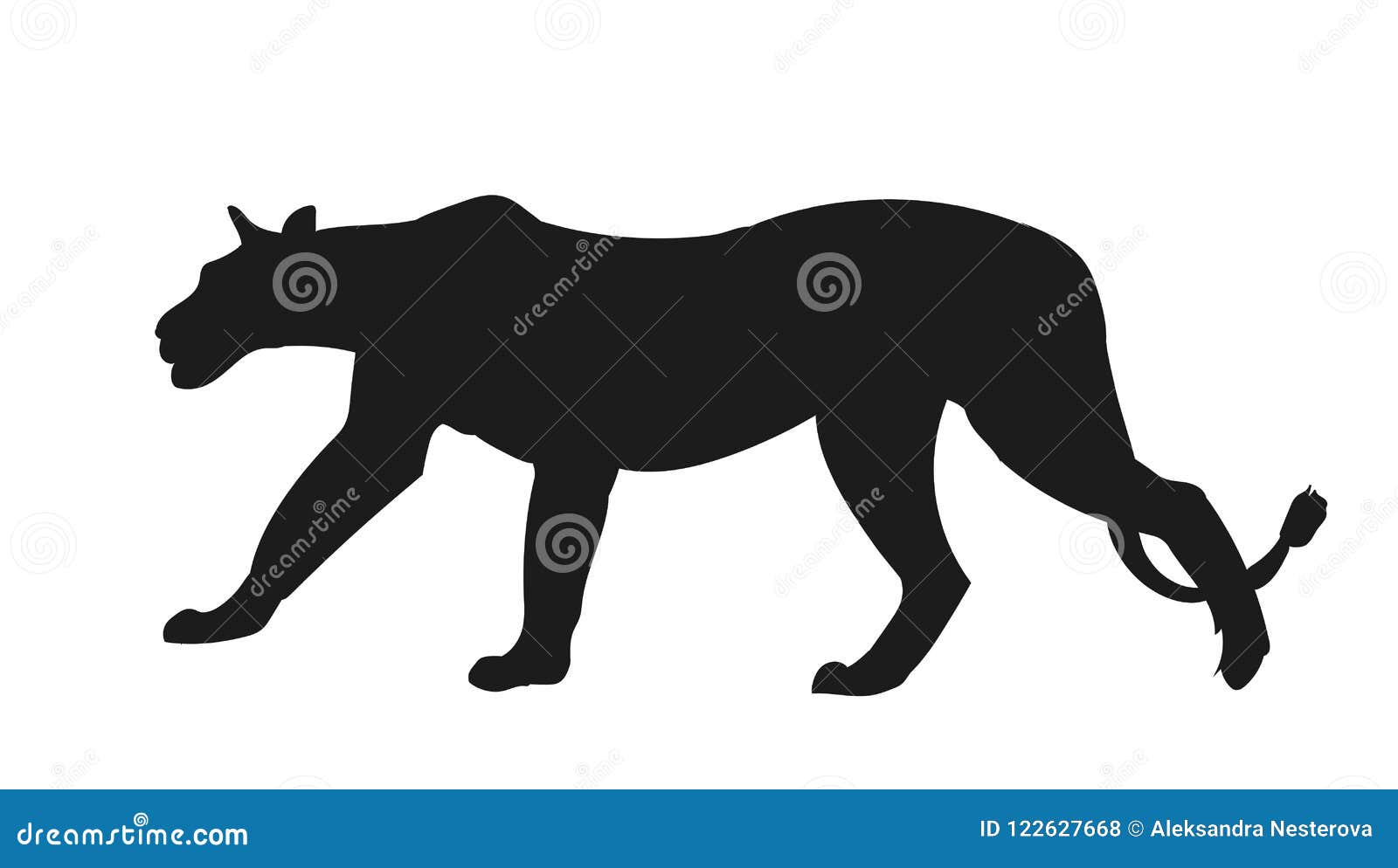 Silueta De La Leona, Vector, Ilustración del Vector - Ilustración de ...