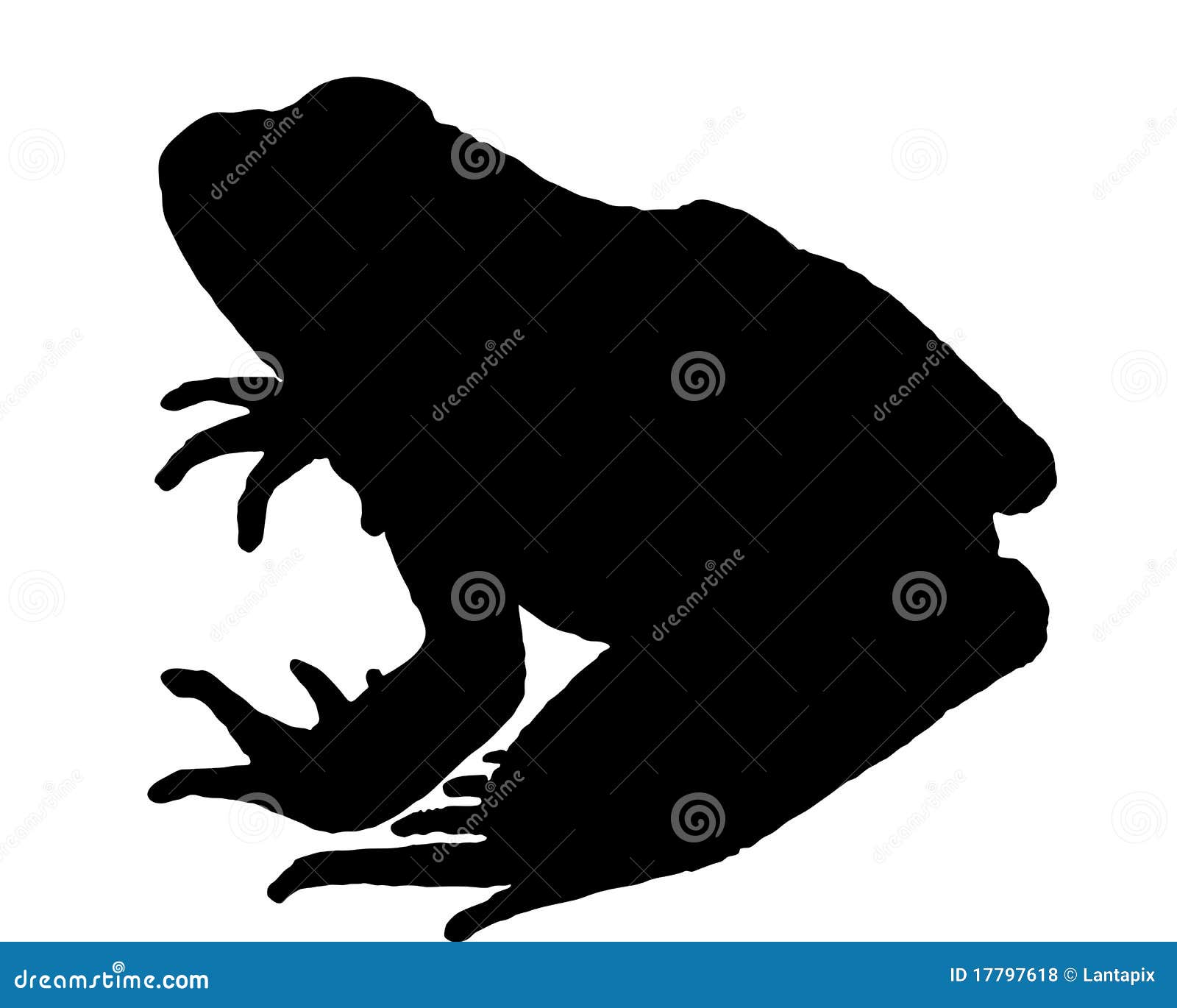 Silueta de la rana ilustración del vector. Ilustración de muestra ...