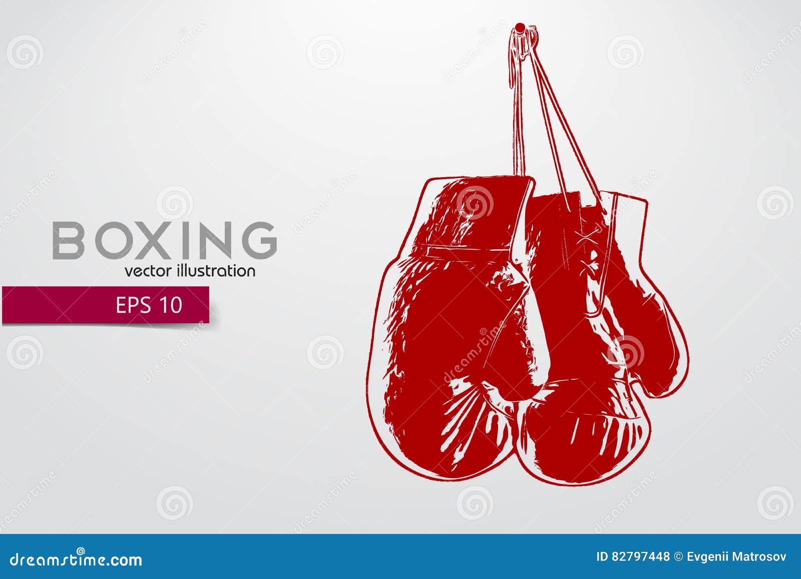 Silueta De Los Guantes De Boxeo Stock de ilustración - Ilustración de ...