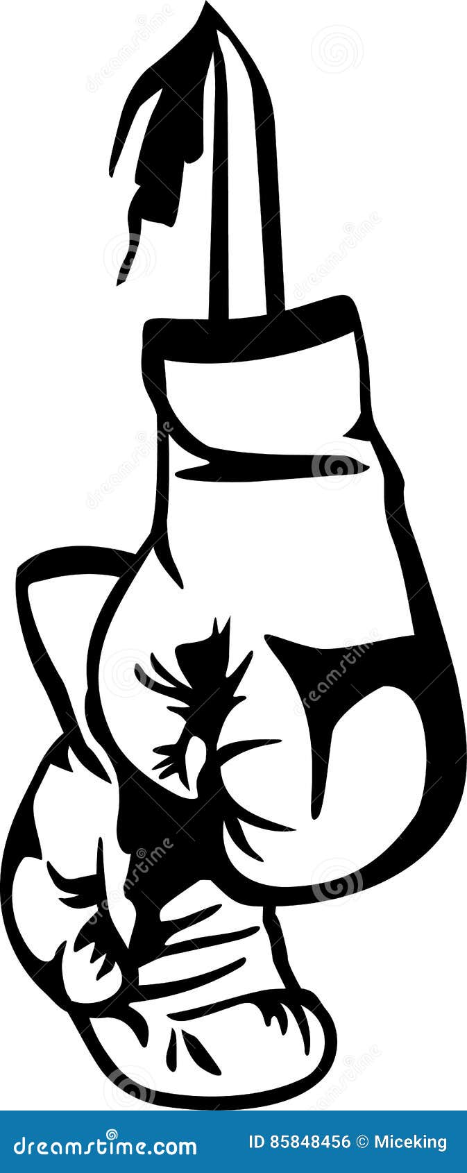 Silueta De Los Guantes De Boxeo Ilustración del Vector - Ilustración de ...