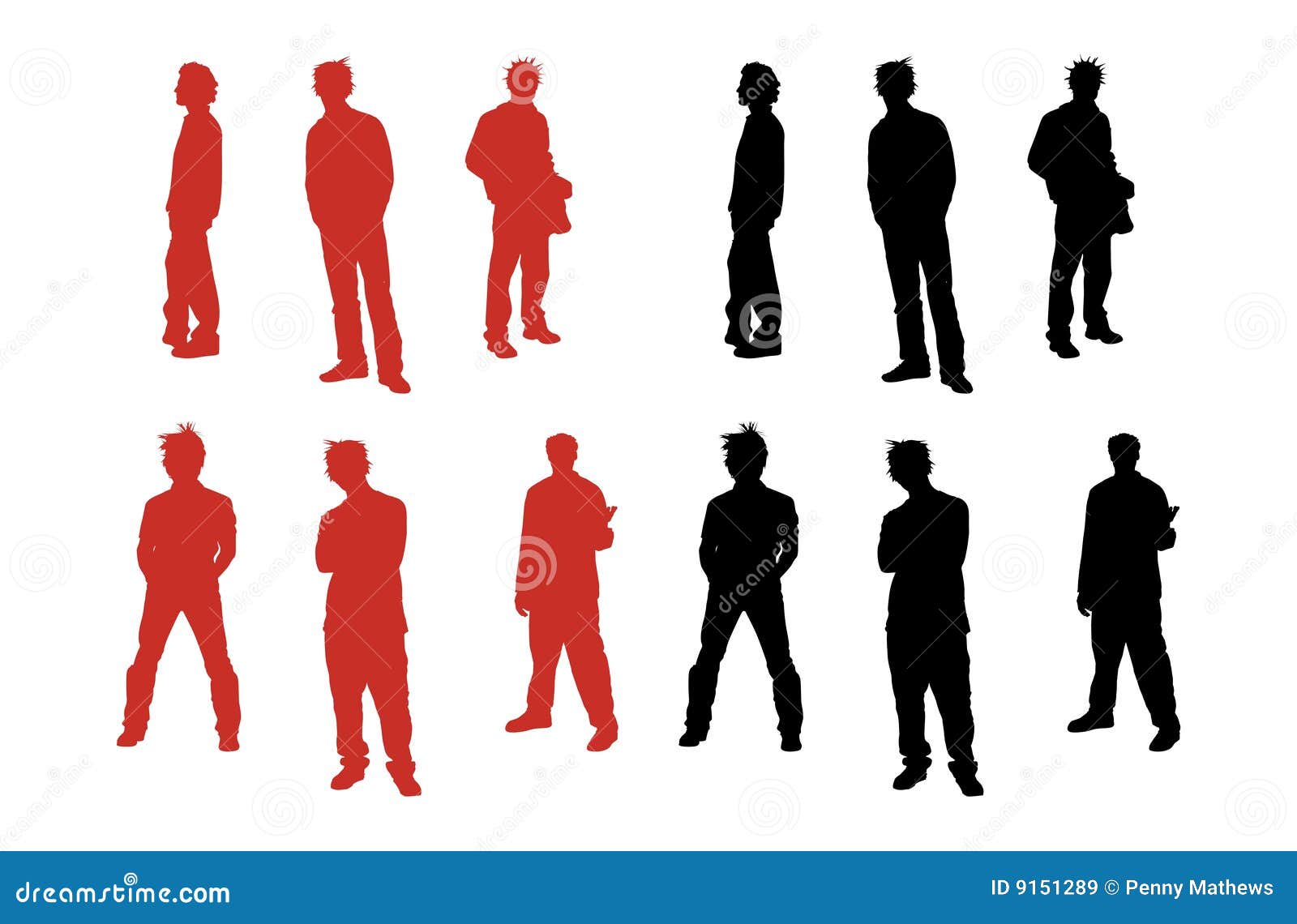 Silueta de los individuos ilustración del vector. Ilustración de serie ...