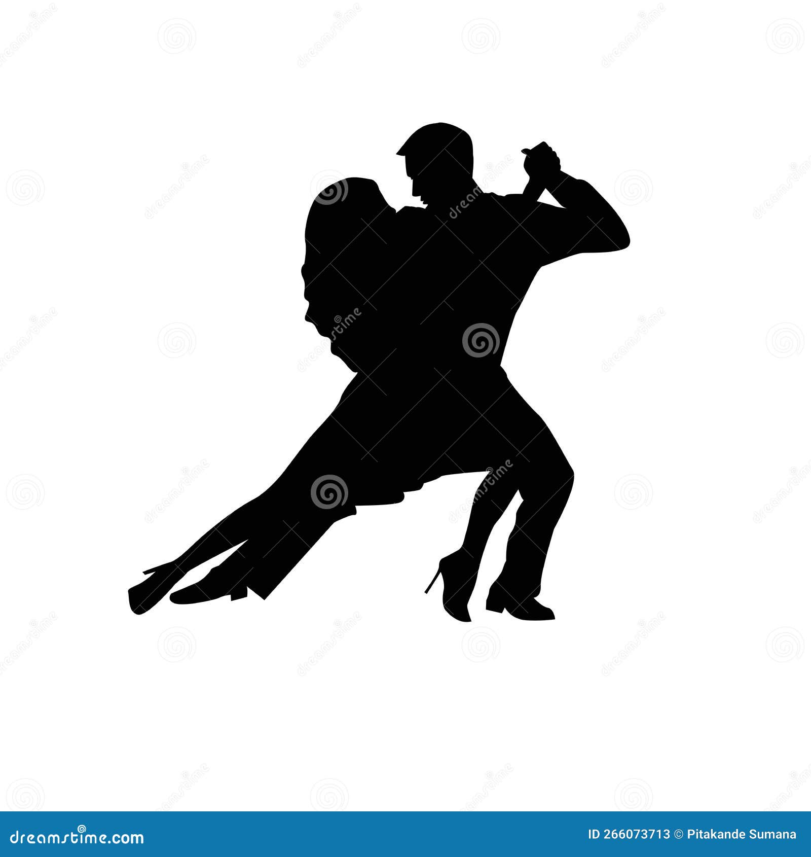 Silueta de pareja de danza ilustración del vector. Ilustración de ...