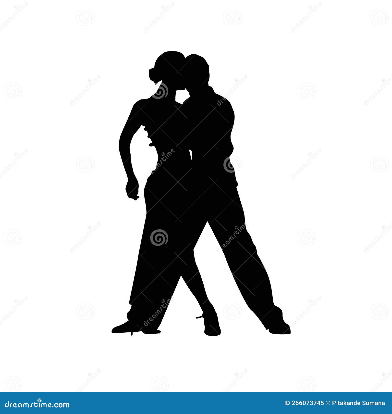 Silueta de pareja de danza ilustración del vector. Ilustración de ...