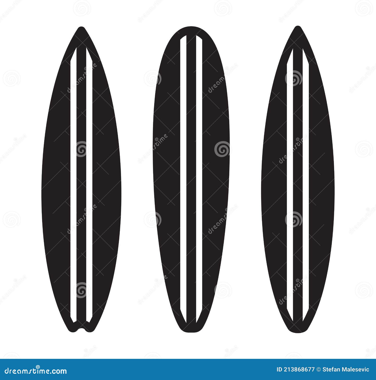 Silueta de tablas de surf ilustración del vector. Ilustración de ...