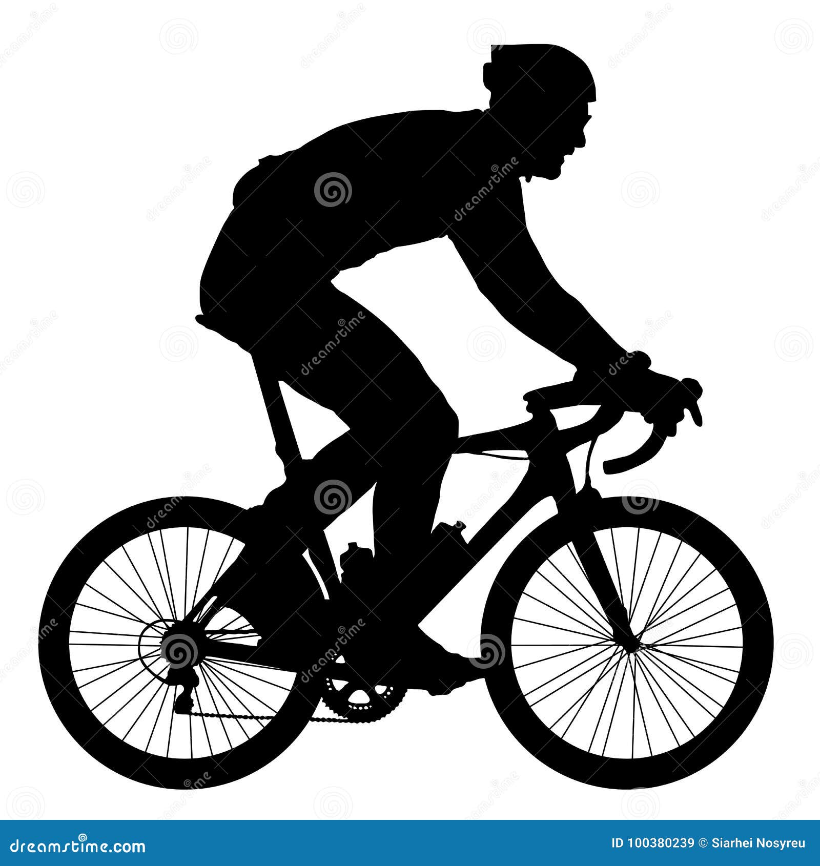 Silueta De Un Ciclista, Ejemplo Del Vector Ilustración del Vector ...