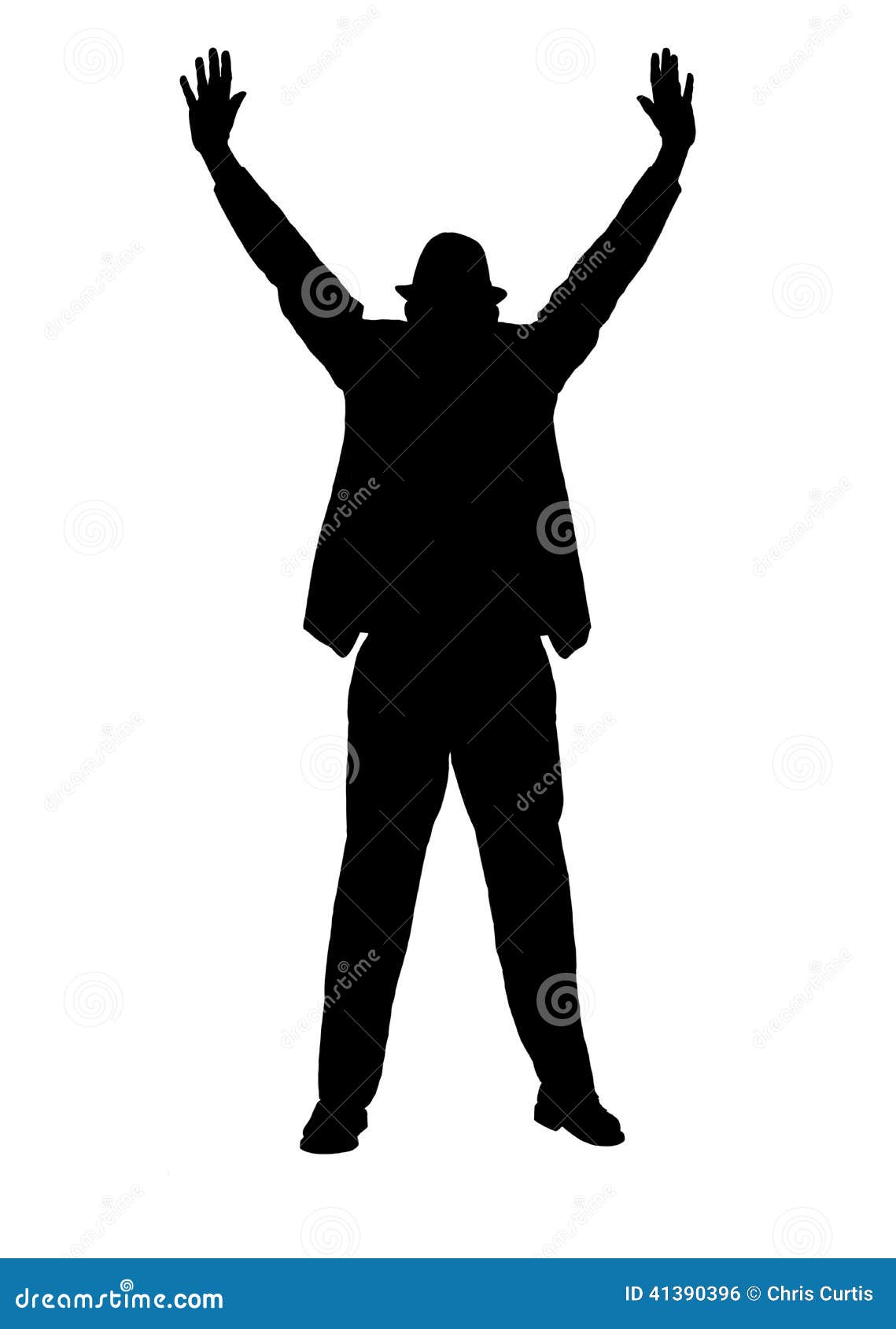 Silueta De Un Hombre Con Los Brazos Extendidos Foto de archivo - Imagen de sombra, adulto: 41390396