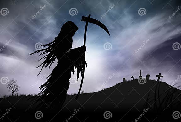 Silueta de un Reape severo stock de ilustración. Ilustración de lucidez ...