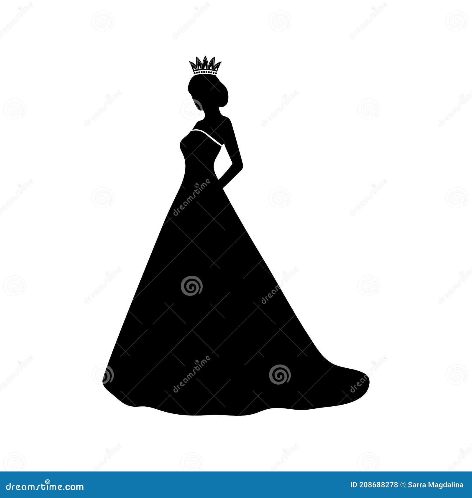 Silueta De Una Reina De Belleza Ilustración Del Vector Ilustración De