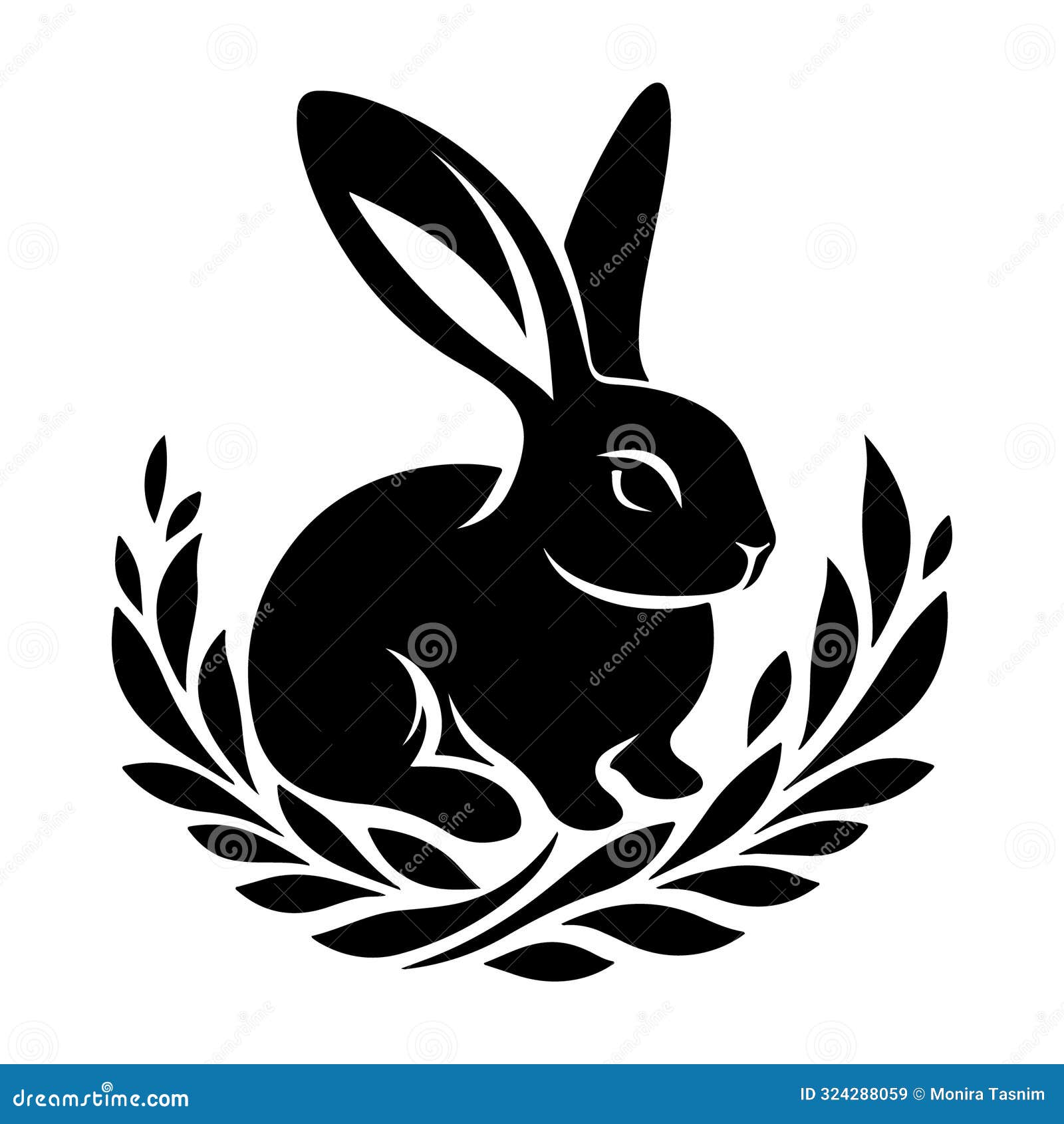 Silueta De Vector De Conejo Ilustración del Vector - Ilustración de ...