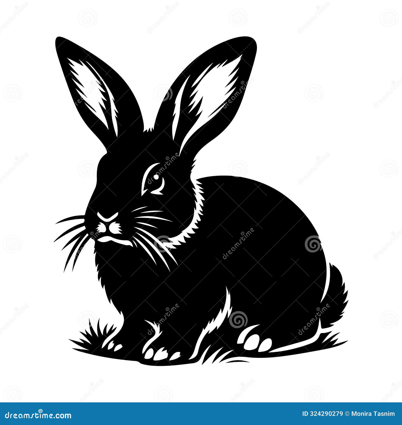 Silueta De Vector De Conejo Ilustración del Vector - Ilustración de ...