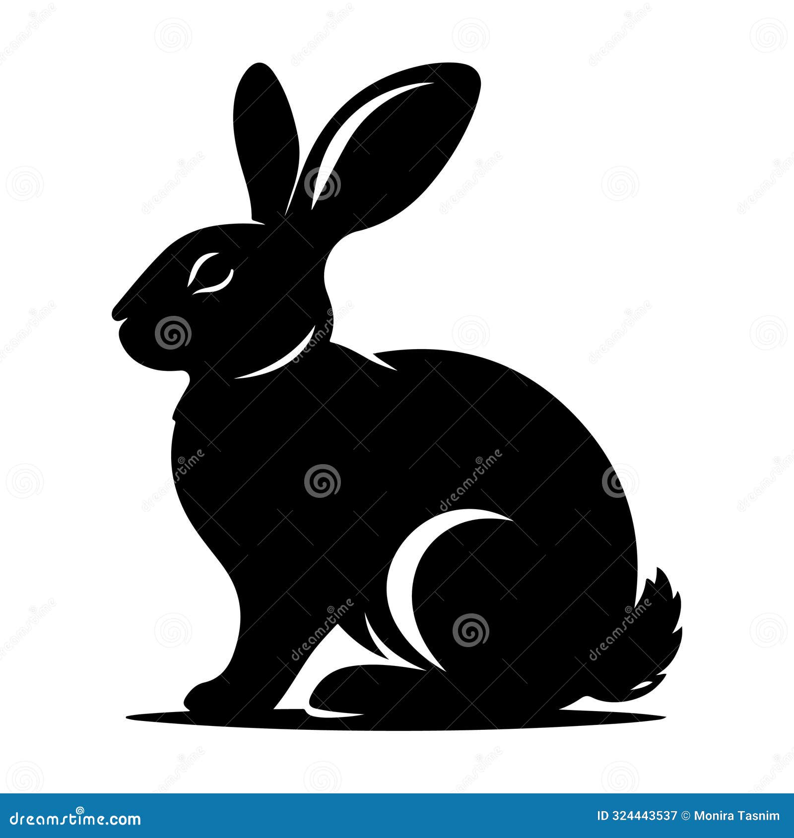 Silueta De Vector De Conejo Ilustración del Vector - Ilustración de ...