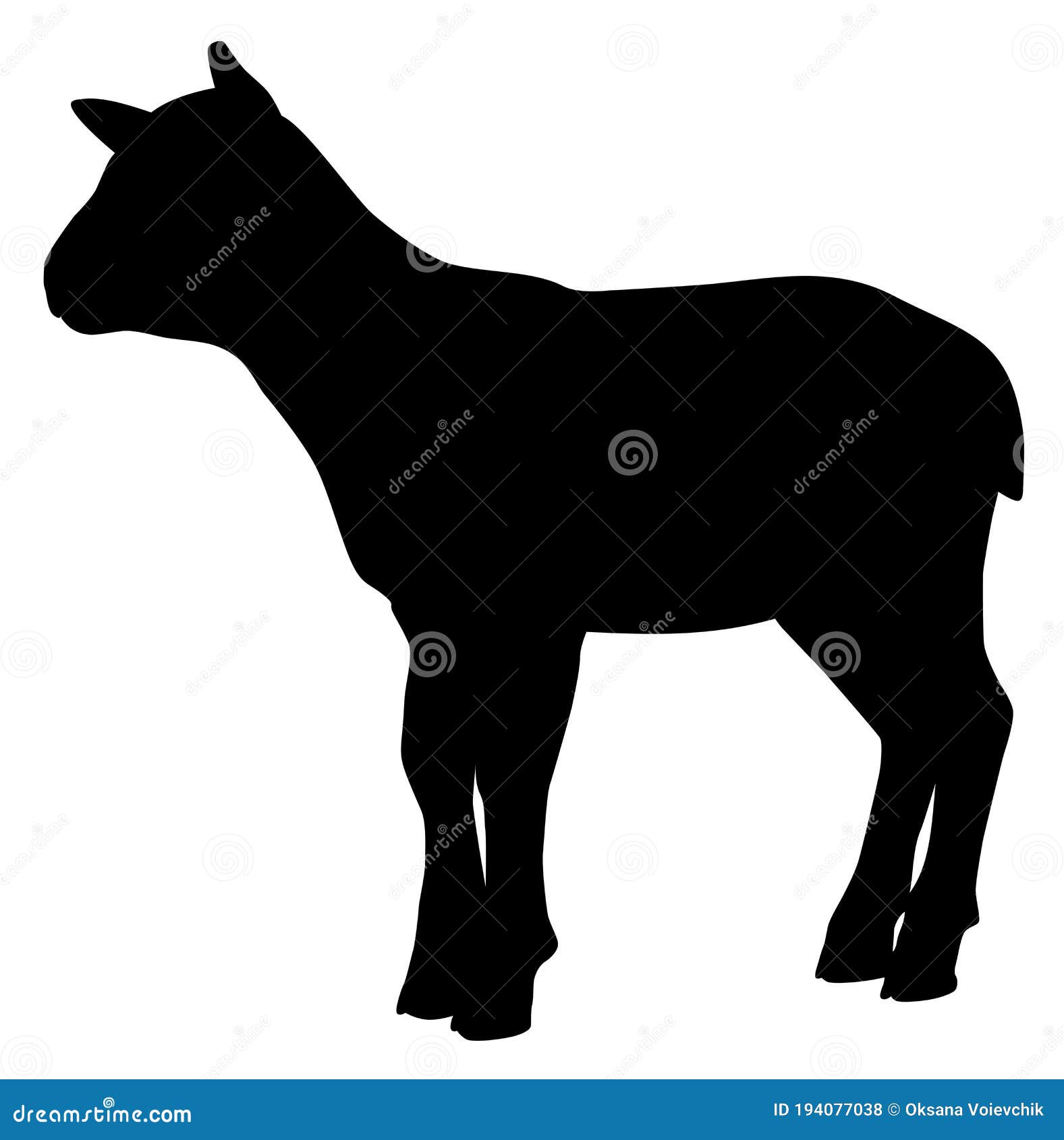 Silueta De Vector De Cordero Ilustración del Vector - Ilustración de ...