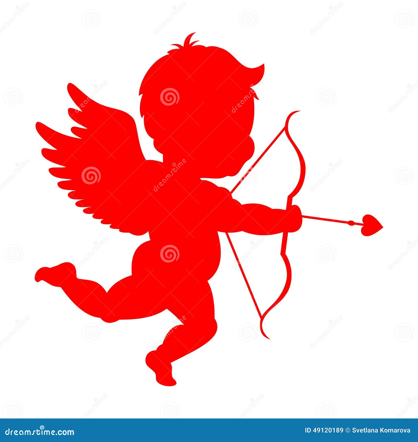 Silueta del cupido ilustración del vector. Ilustración de ilustraciones ...