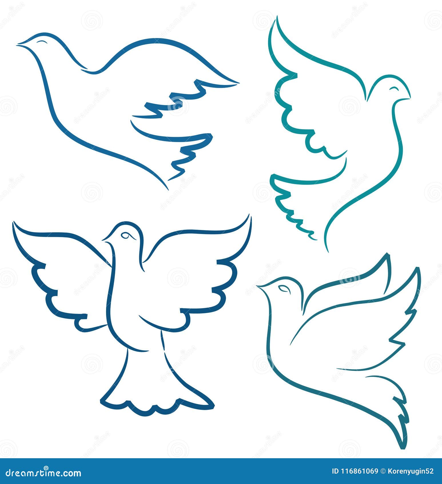 Silueta Del Ejemplo Del Vector De La Paloma Del Vuelo Ilustración del ...