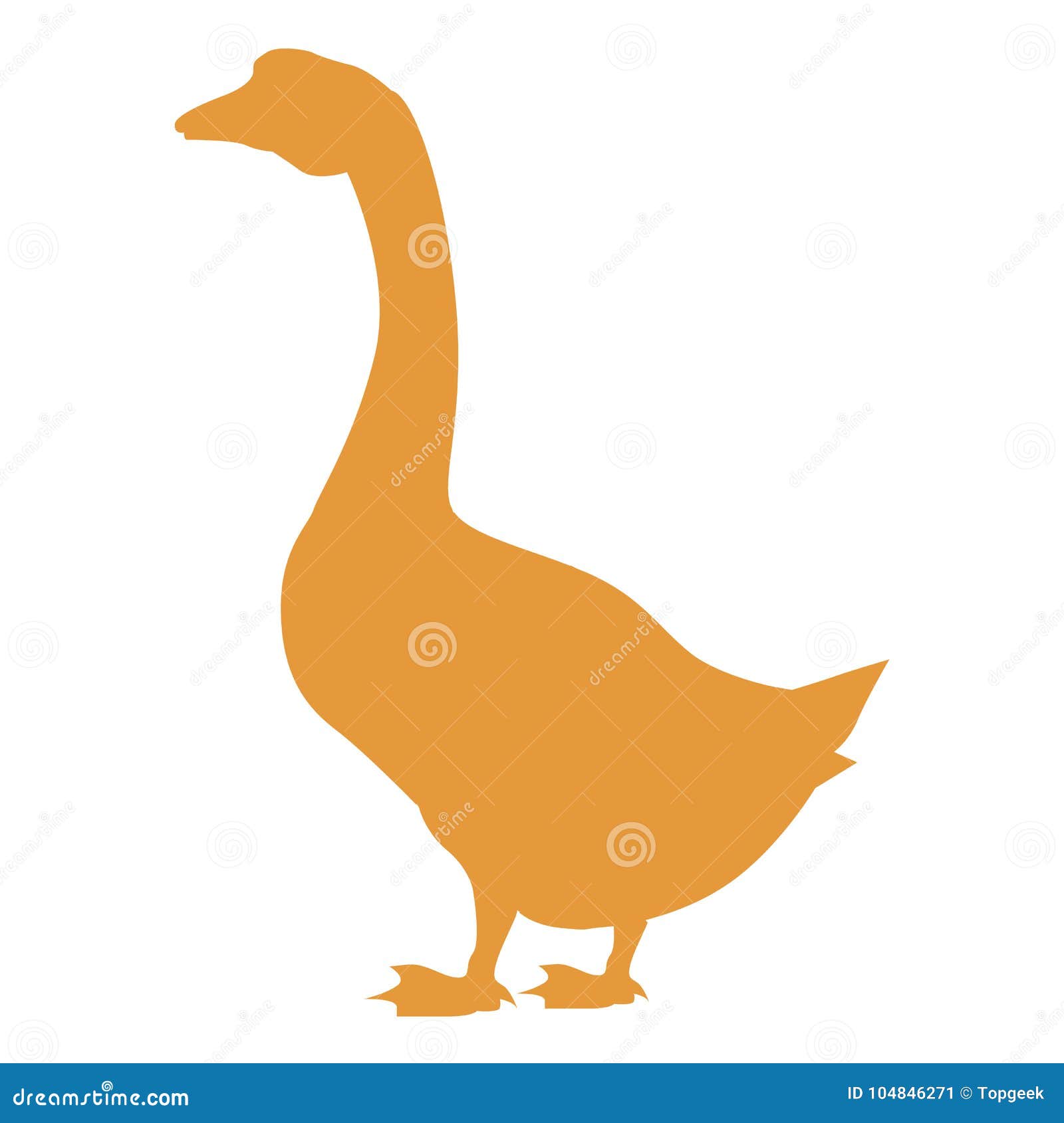Silueta Del Ejemplo Del Vector Del Ganso Ilustración del Vector ...