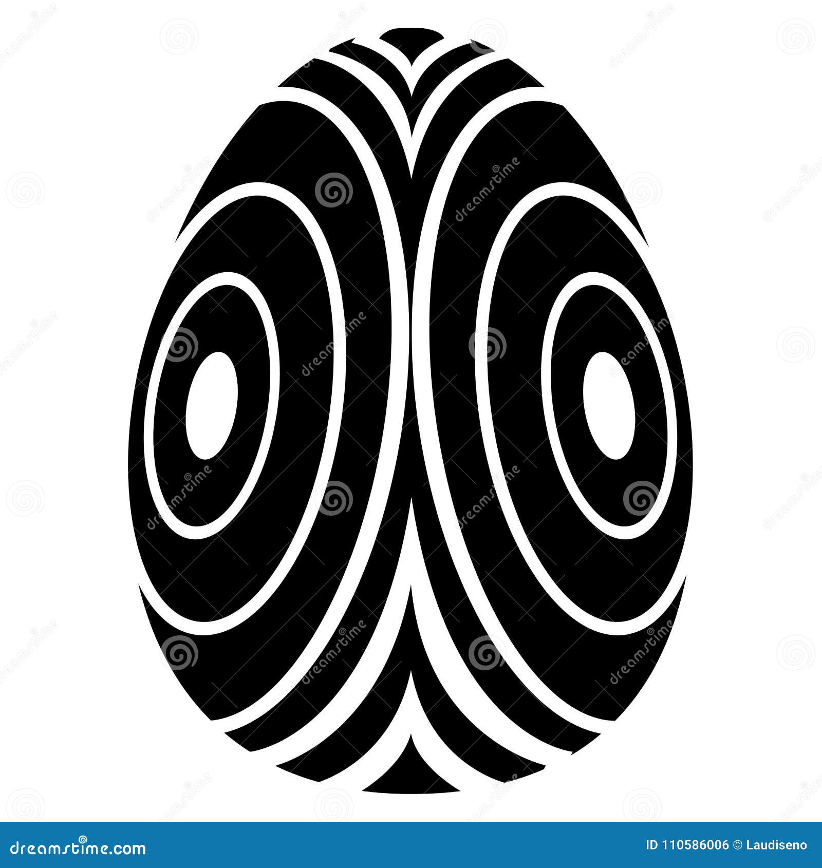 Silueta Del Huevo De Pascua Ilustración del Vector - Ilustración de ...