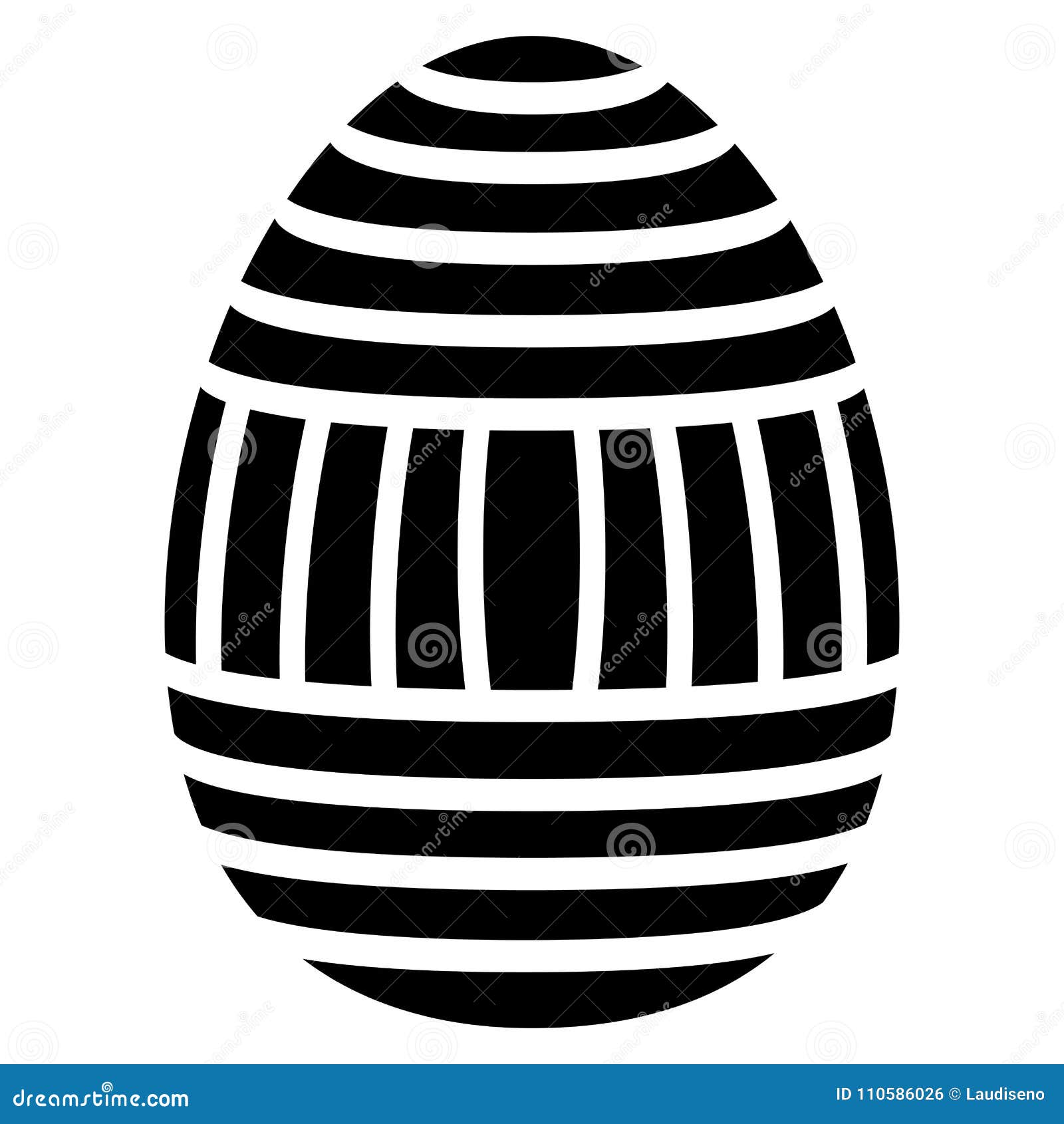 Silueta Del Huevo De Pascua Ilustración del Vector - Ilustración de ...