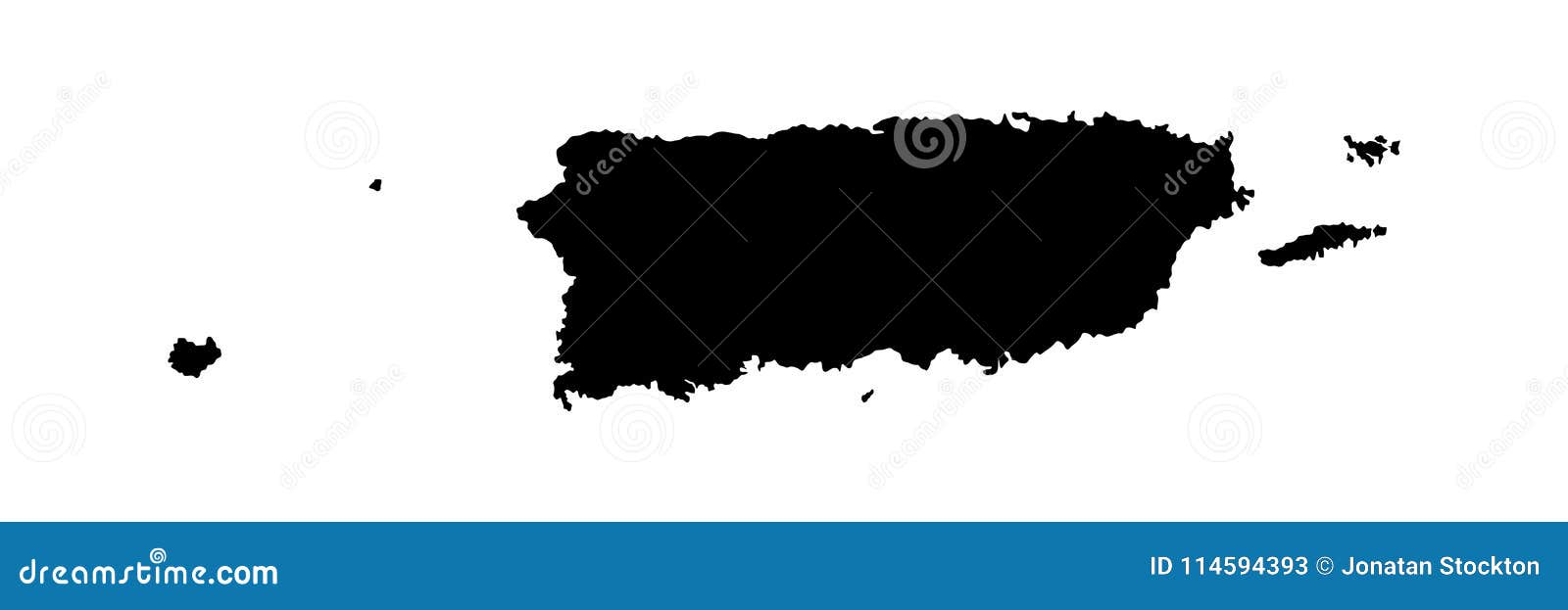 Silueta Del Mapa De Puerto Rico Stock de ilustración - Ilustración de ...