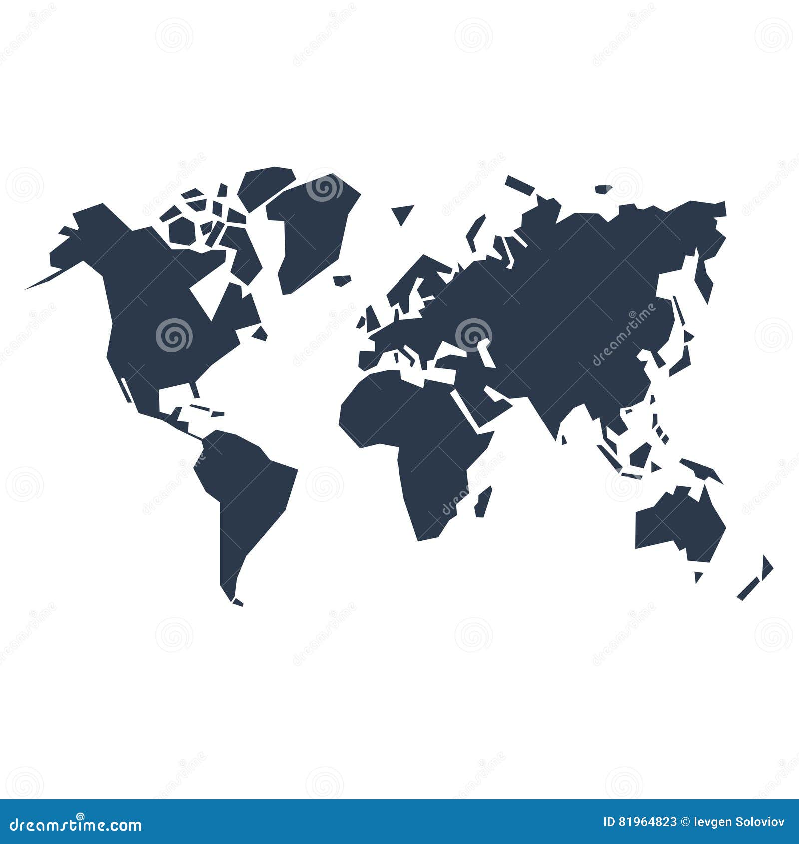 Silueta del mapa del mundo ilustración del vector. Ilustración de ...