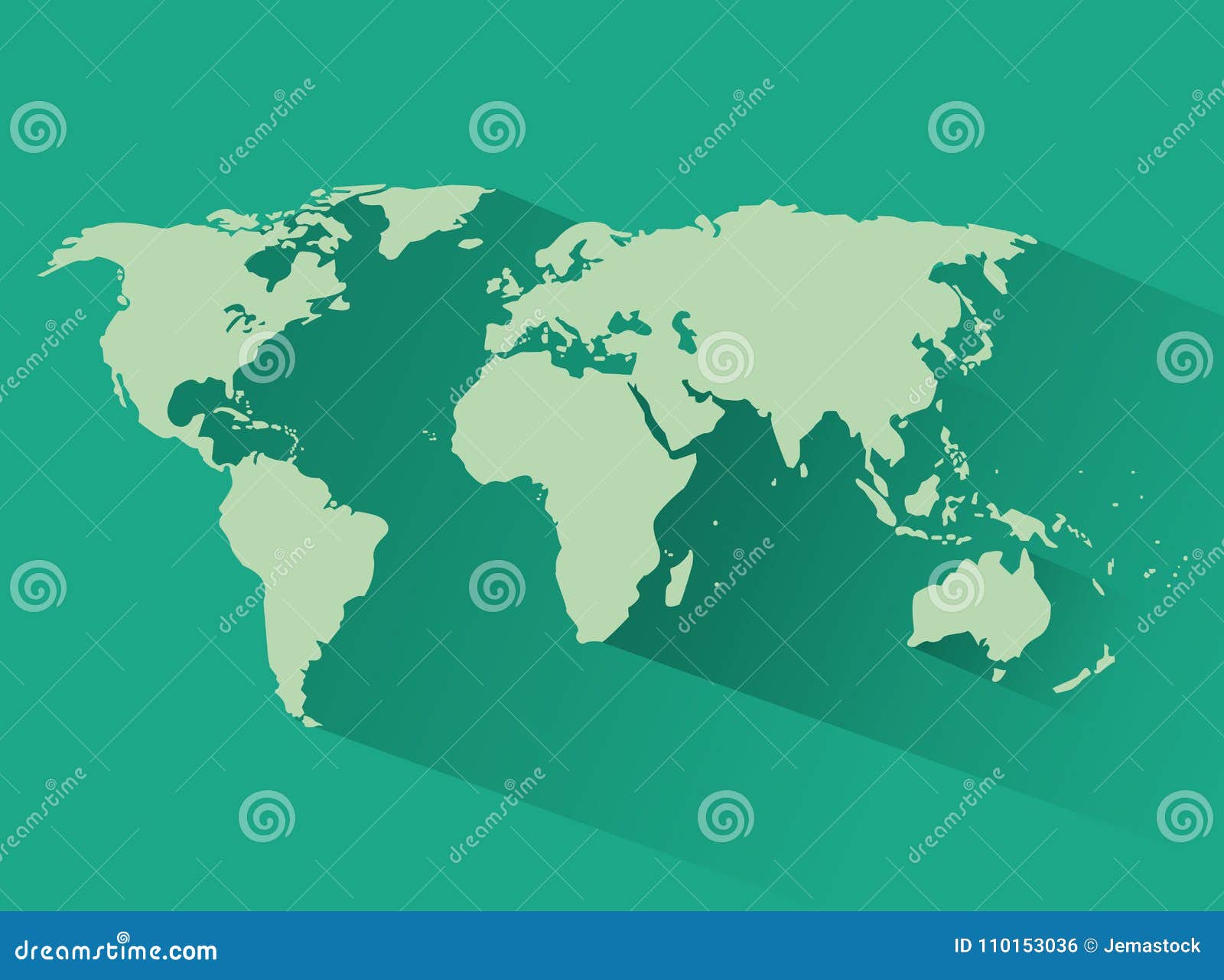 Silueta del mapa del mundo ilustración del vector. Ilustración de ...