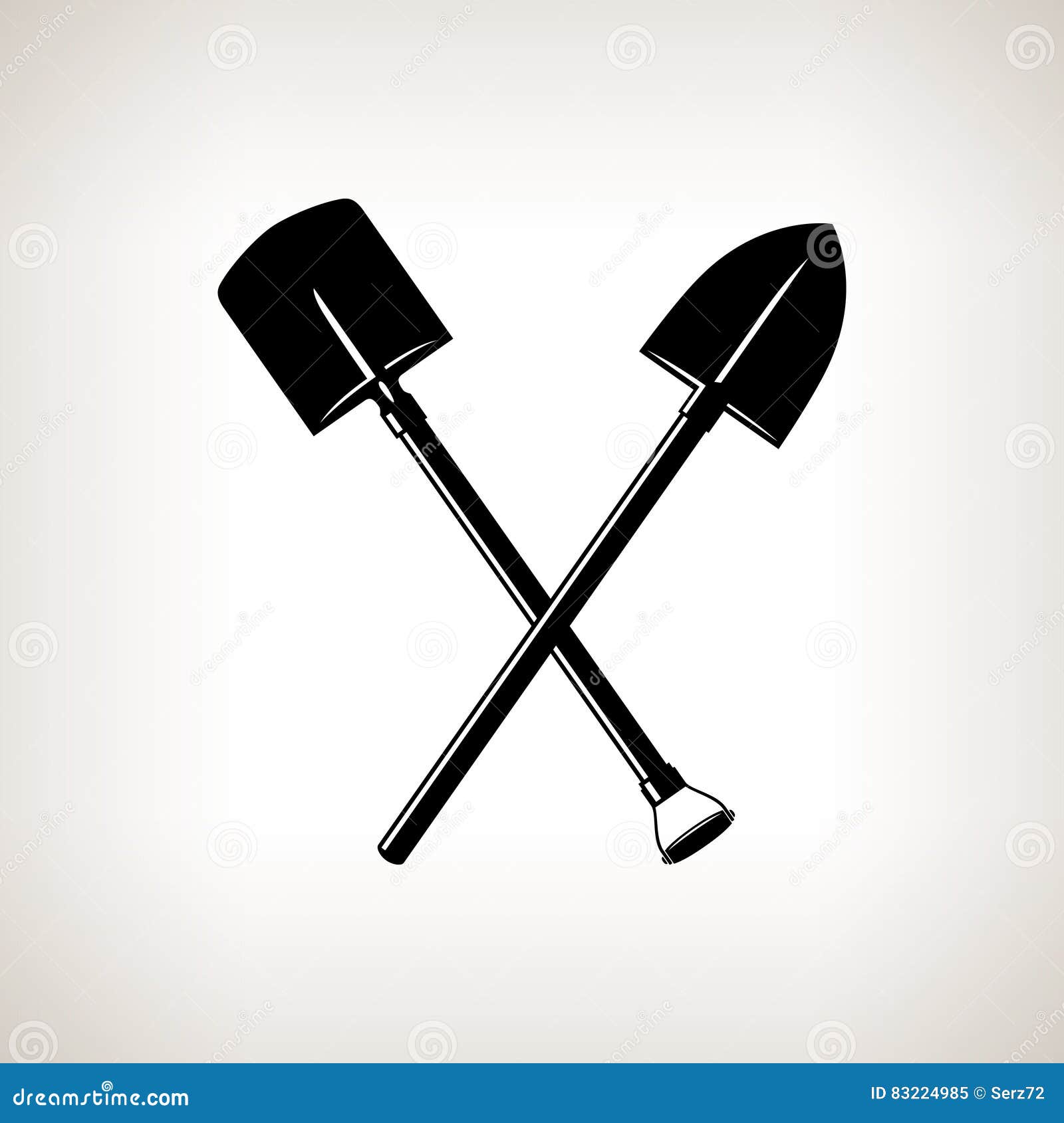 Silueta del palas cruzadas ilustración del vector. Ilustración de ...