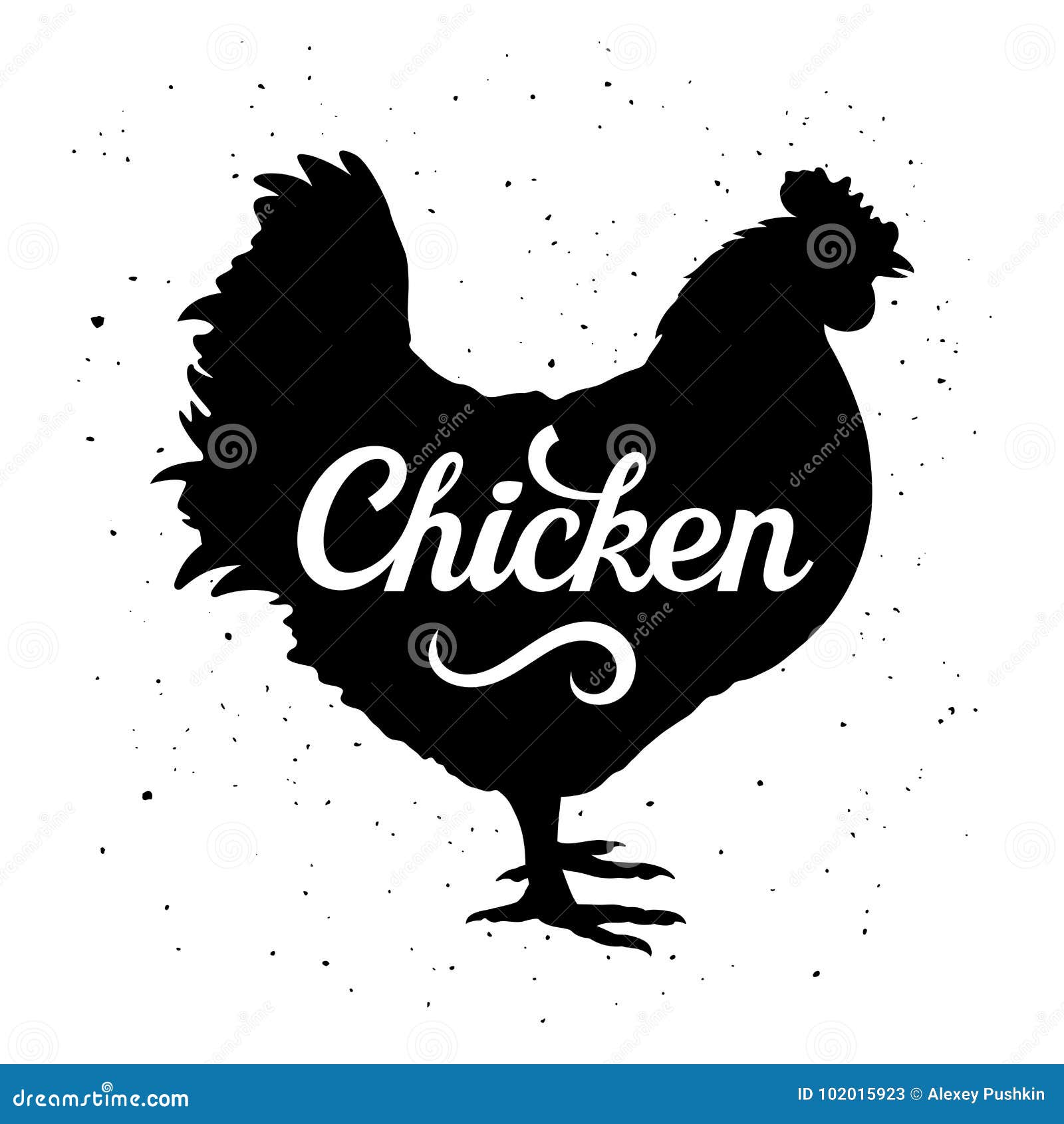 Silueta 005 del pollo ilustración del vector. Ilustración de gallo ...