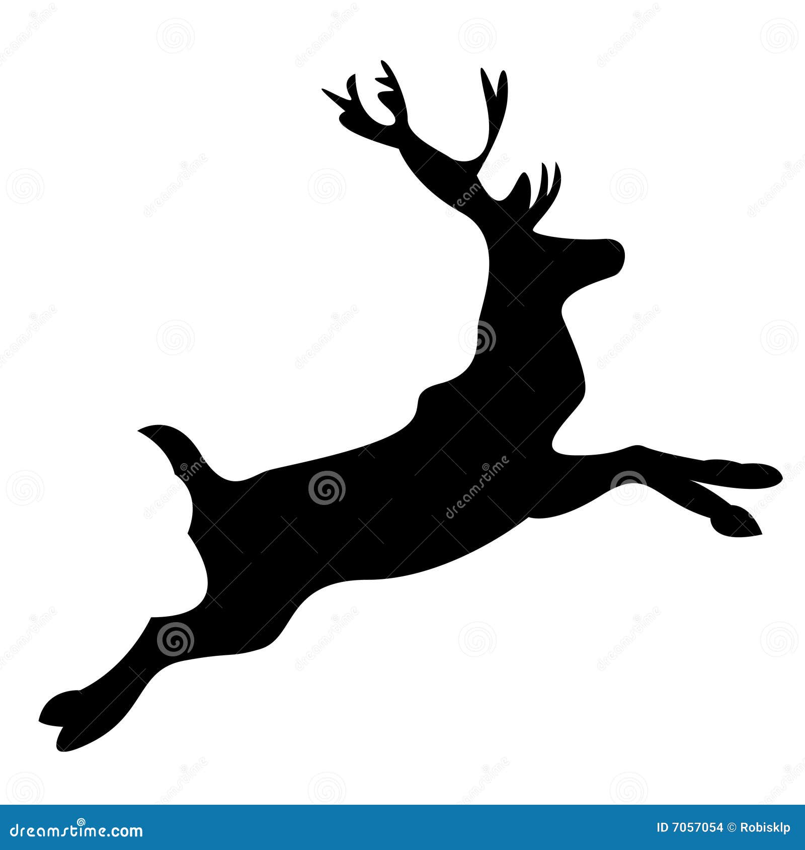 Silueta del reno ilustración del vector. Ilustración de editable - 7057054