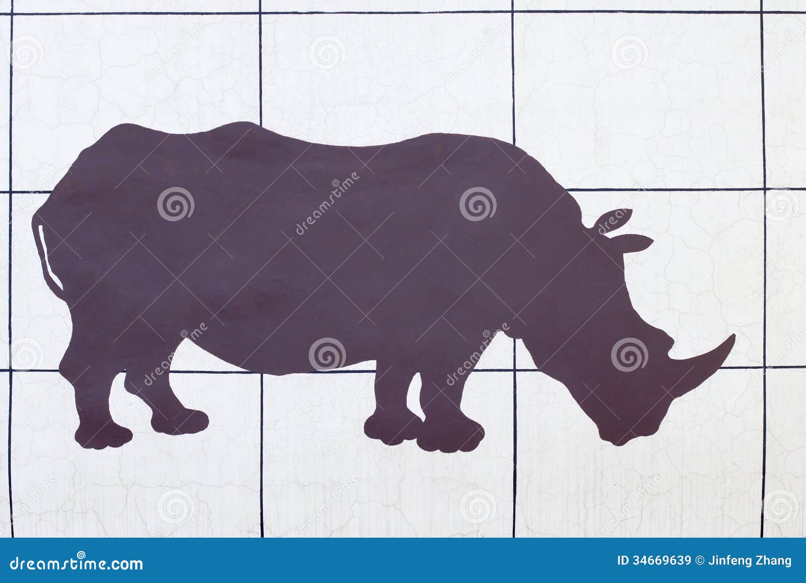 Silueta del rinoceronte stock de ilustración. Ilustración de ...