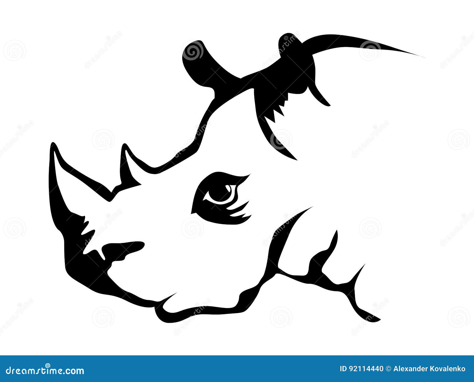 Silueta del rinoceronte stock de ilustración. Ilustración de mascotas ...