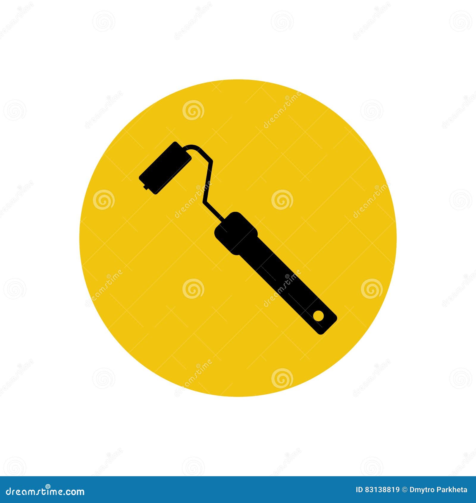 Silueta De Rodillo De Pintura