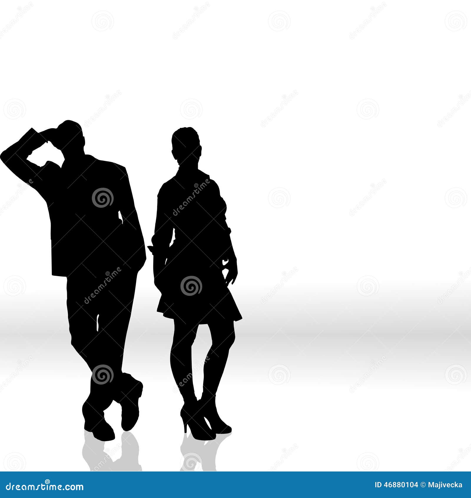 Silueta Del Vector De Pares Ilustración del Vector - Ilustración de ...