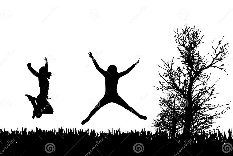 Silueta Del Vector De Pares Ilustración del Vector - Ilustración de ...