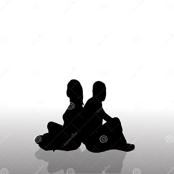 Silueta Del Vector De Pares Ilustración del Vector - Ilustración de ...