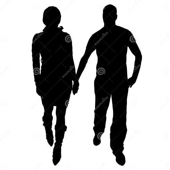 Silueta Del Vector De Pares Ilustración del Vector - Ilustración de ...