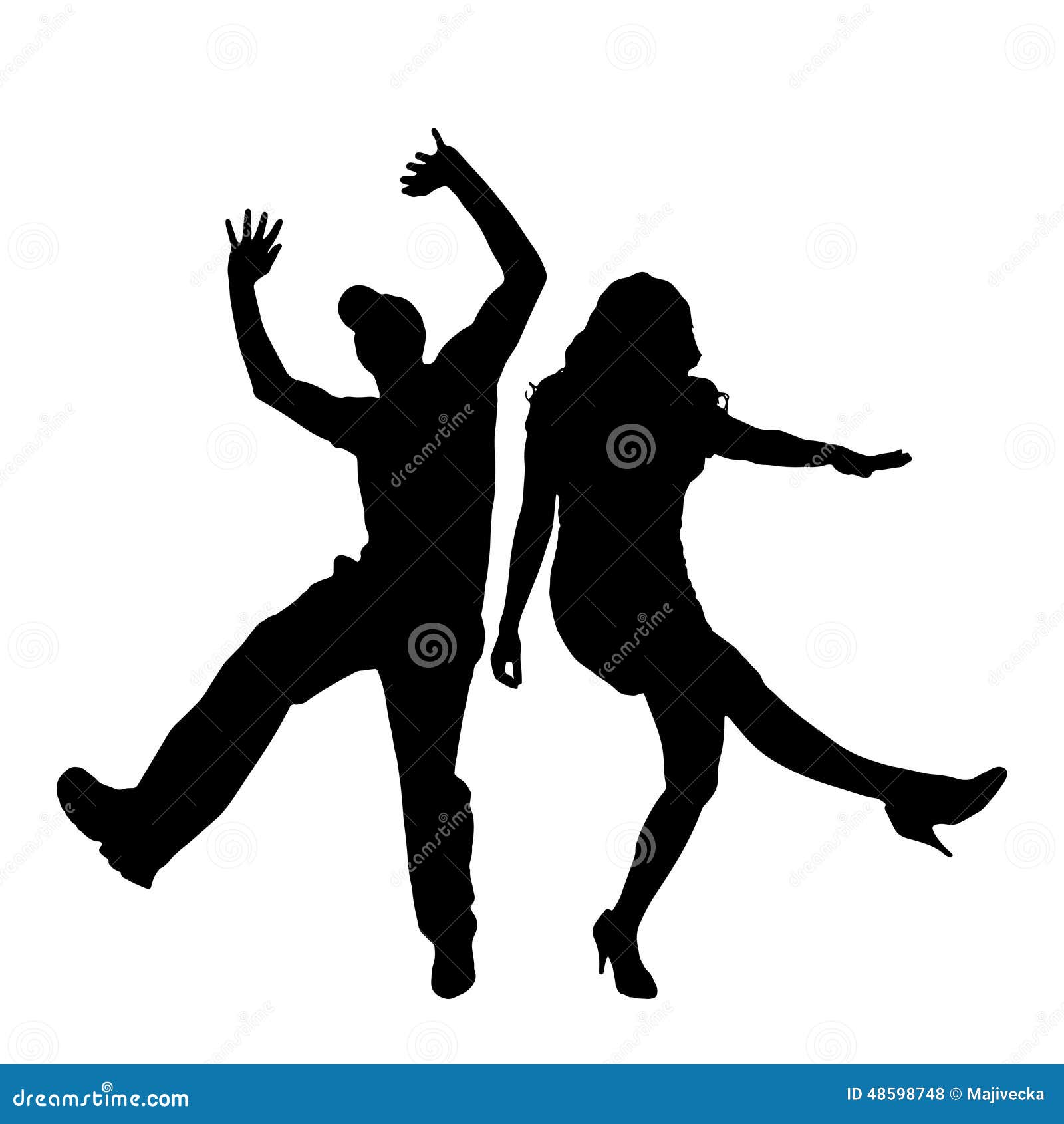 Silueta Del Vector De Pares Ilustración del Vector - Ilustración de ...