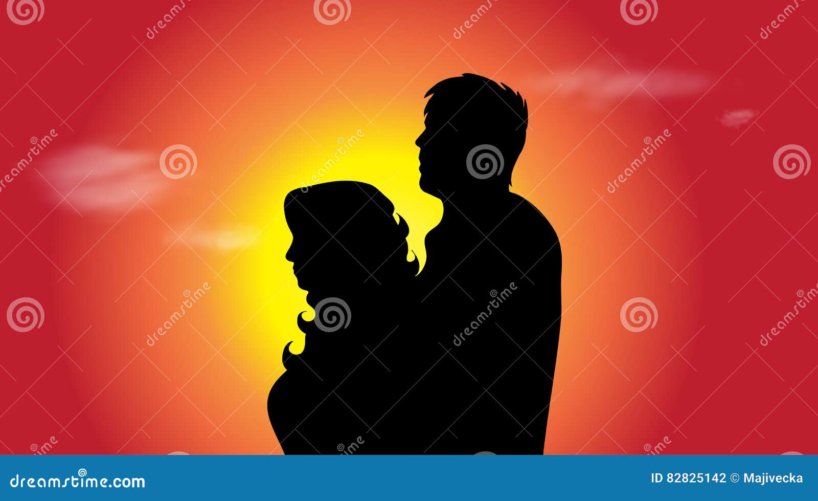 Silueta Del Vector De Pares Stock de ilustración - Ilustración de junto ...