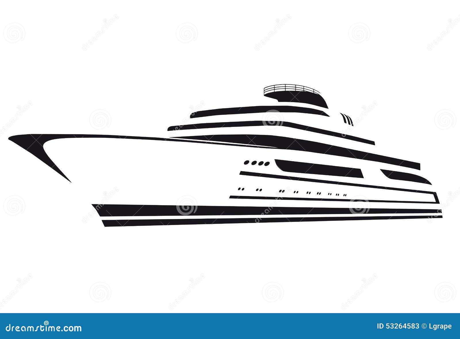 Silueta Del Yate Barco Nave Ilustración del Vector - Ilustración de ...