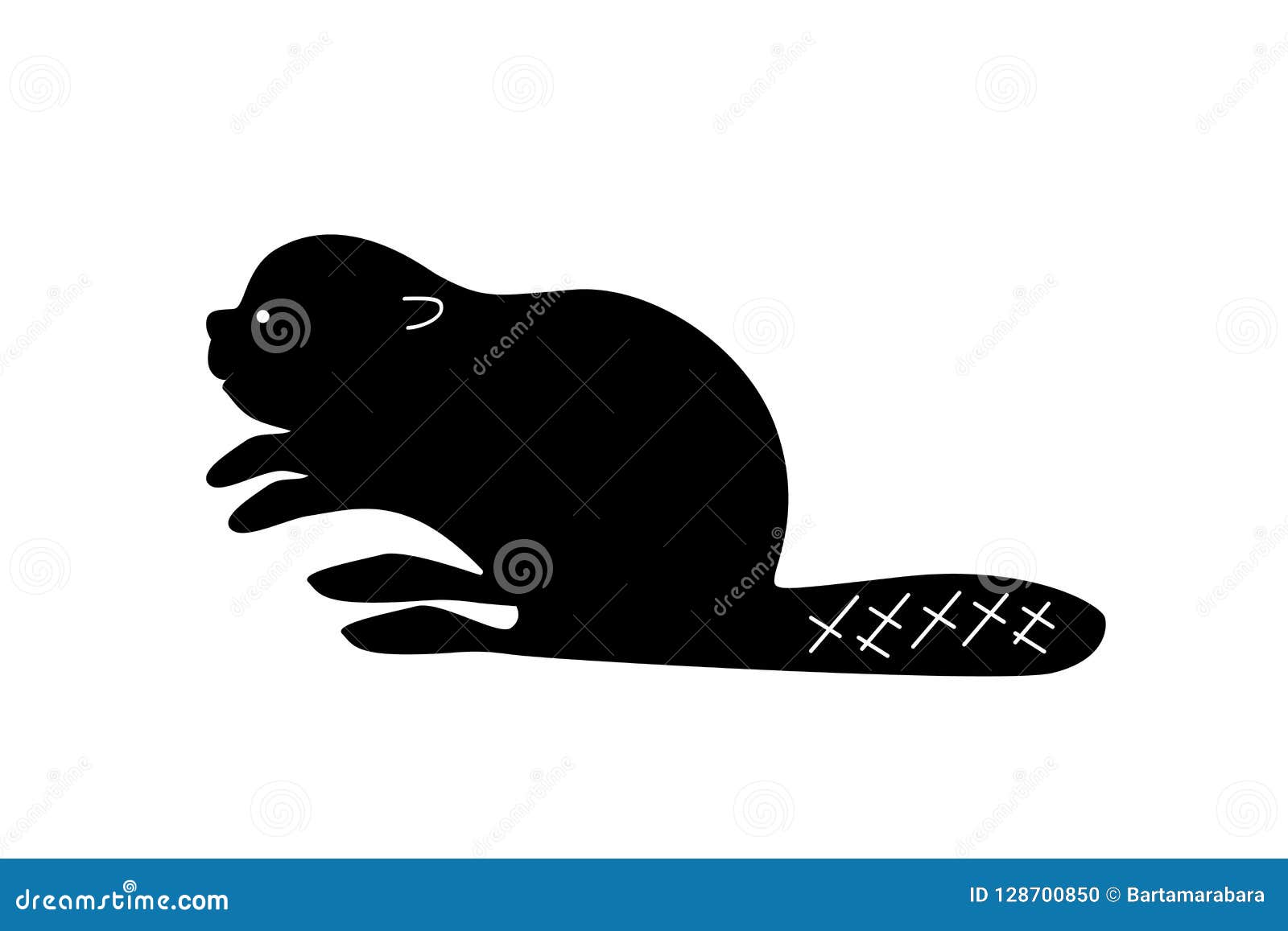 Silueta Negra Del Castor Vector Ilustración del Vector - Ilustración de ...