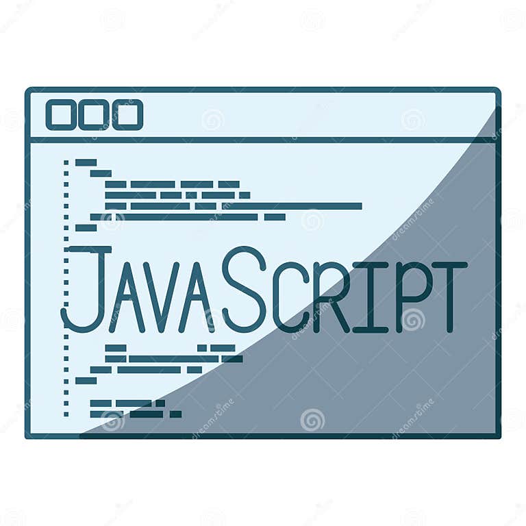 Silueta Que Sombrea Azul De La Ventana Programada Con Javascript Del ...