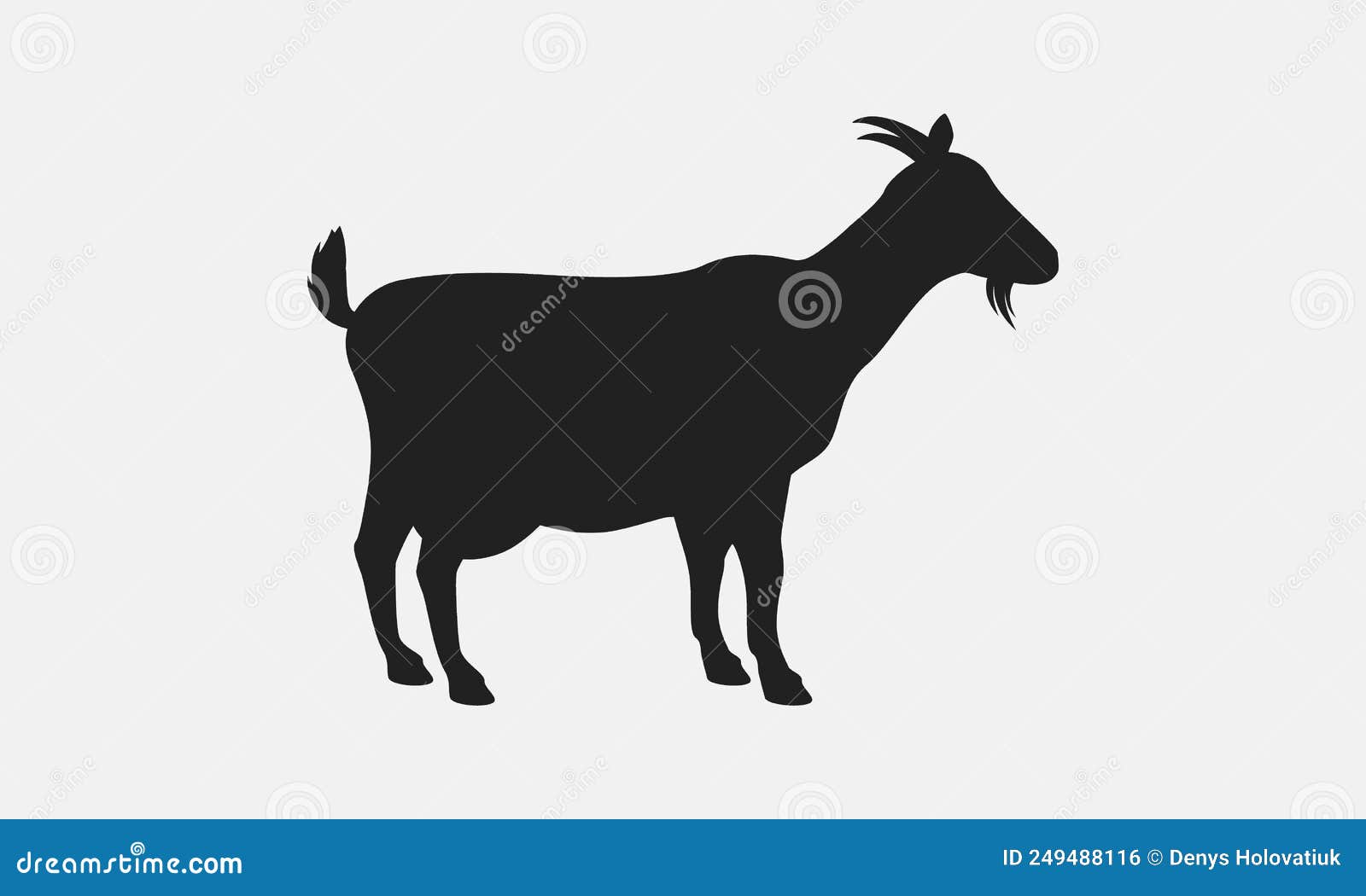 Silueta Vectorial De Cabra. Ilustración del Vector - Ilustración de ...