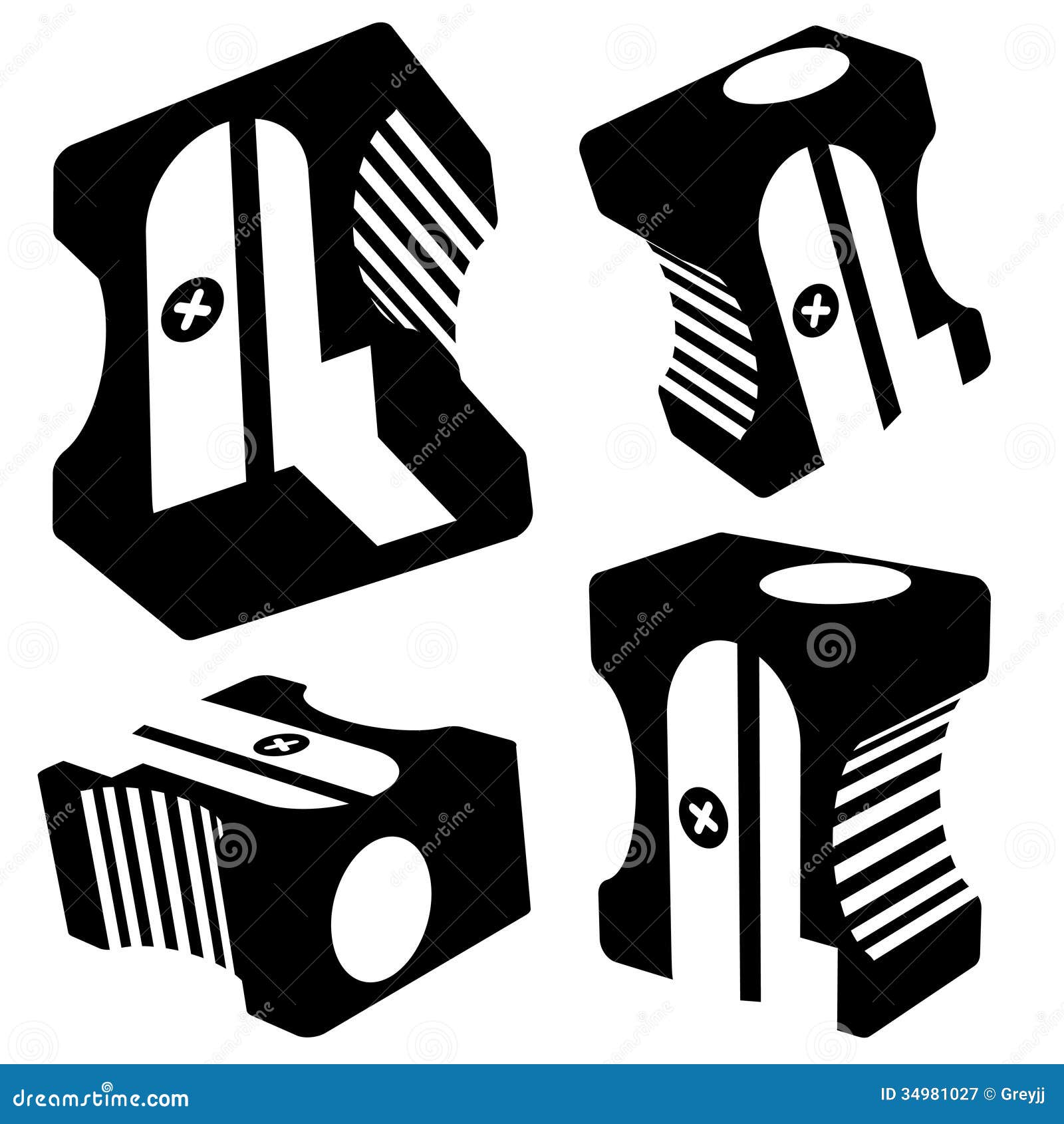 Siluetas De Los Sacapuntas Del Vector Ilustración del Vector ...