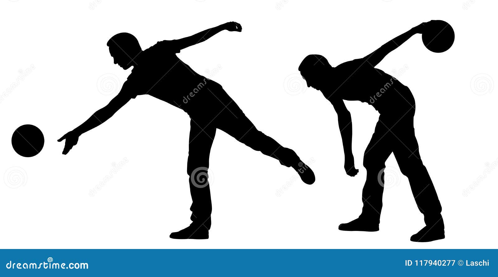 Siluetas De Rodar De La Gente Ilustración del Vector - Ilustración de ...